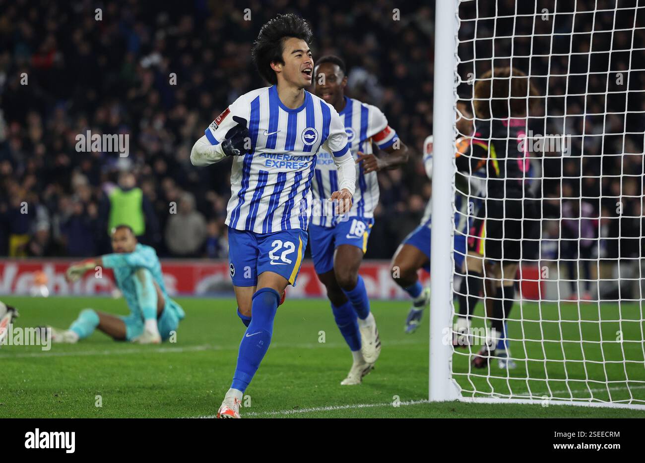 Brighton and Hove, UK. 8th Feb, 2025. Kaoru Mitoma of Brighton and Hove ...