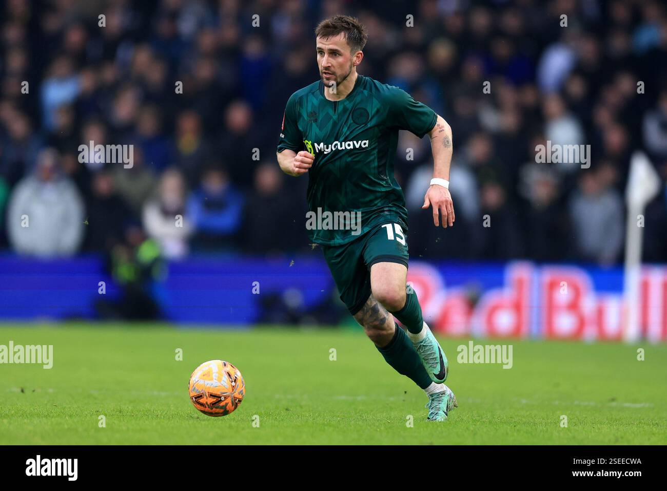 Leeds, England, 8th February 2025. Joe Bryan of Millwall runs with the ...