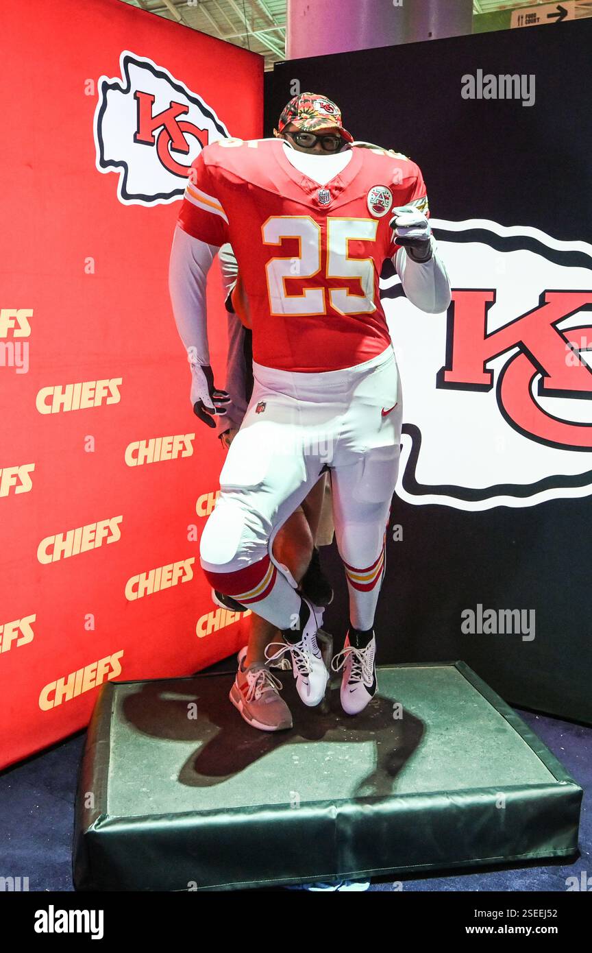 New Orleans, USA. 08th Feb, 2025. People take photos with Kansas City ...