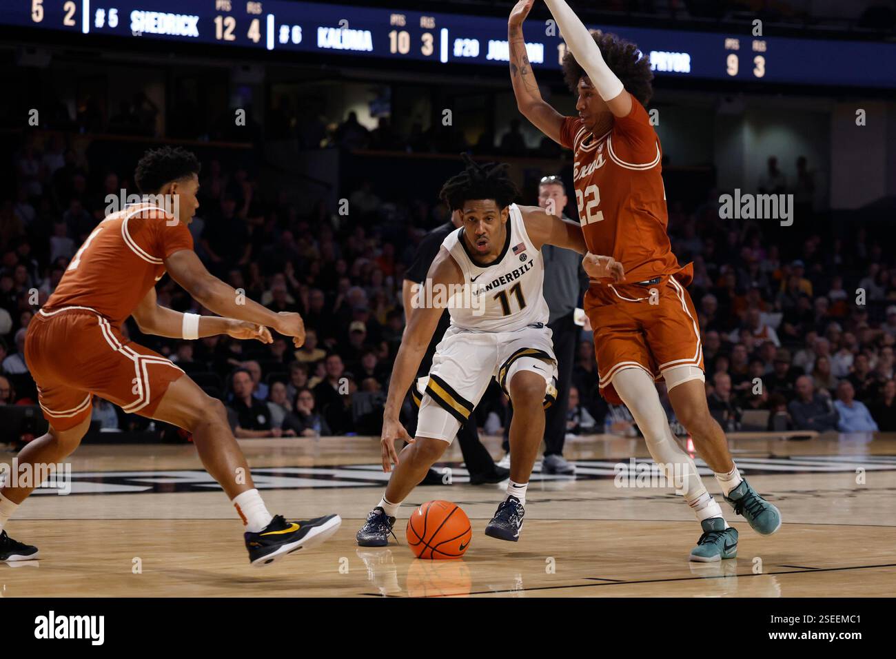 NASHVILLE, TN - FEBRUARY 08: Vanderbilt Commodores guard AJ Hoggard (11 ...