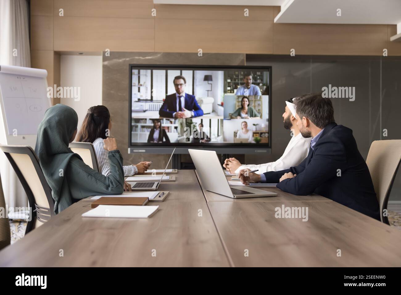 Engaging in virtual meeting hi-res stock photography and images - Alamy