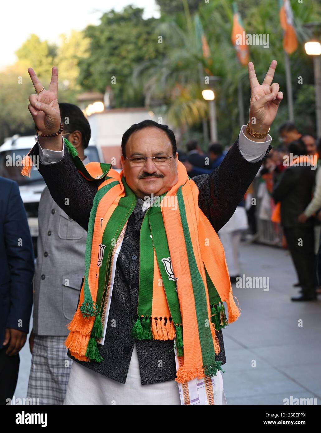 New Delhi, India. 08th Feb, 2025. NEW DELHI, INDIA - FEBRUARY 8: BJP ...