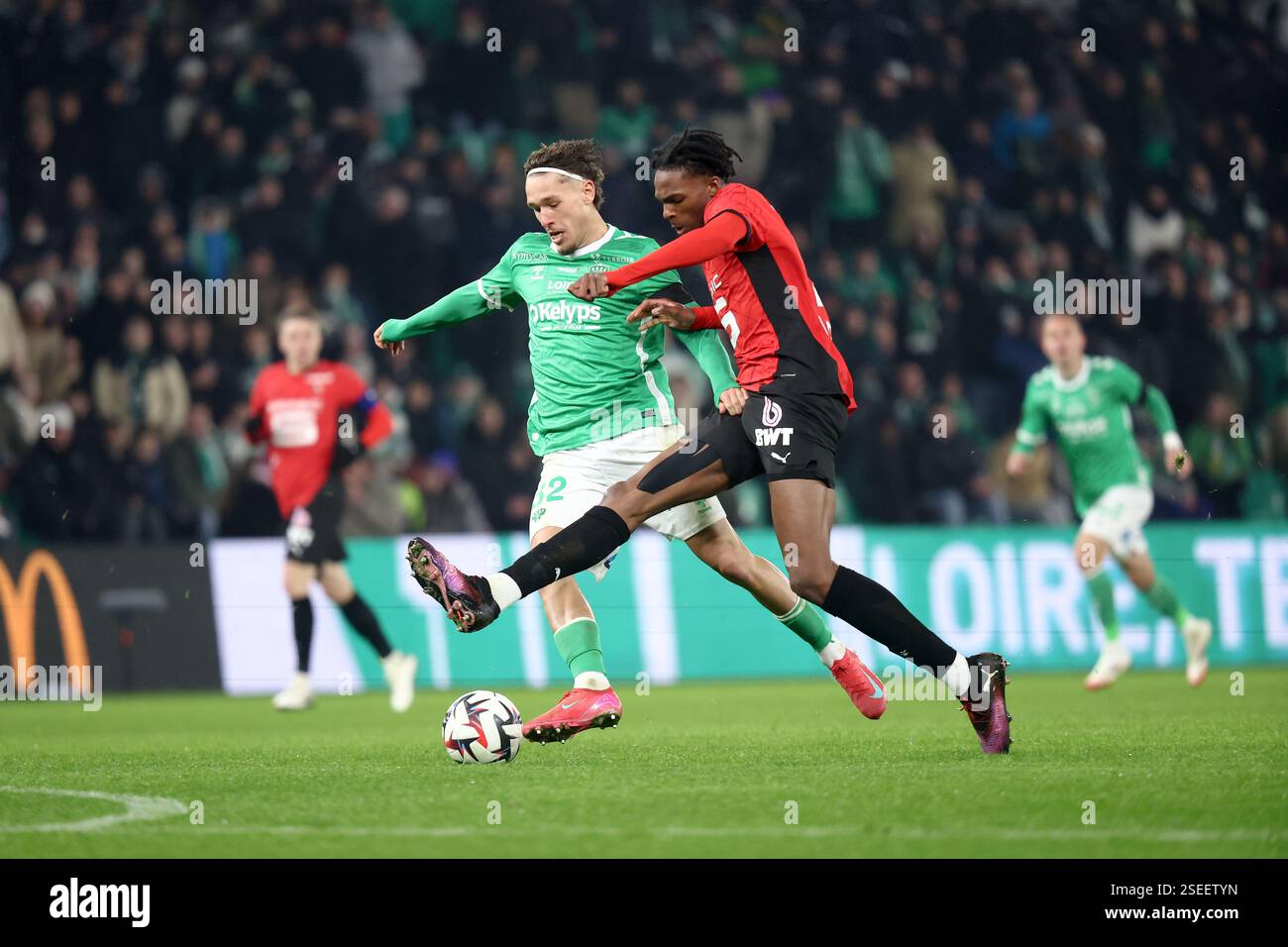 France. 08th Feb, 2025. 32 Lucas STASSIN (asse) - 97 Jeremy JACQUET ...