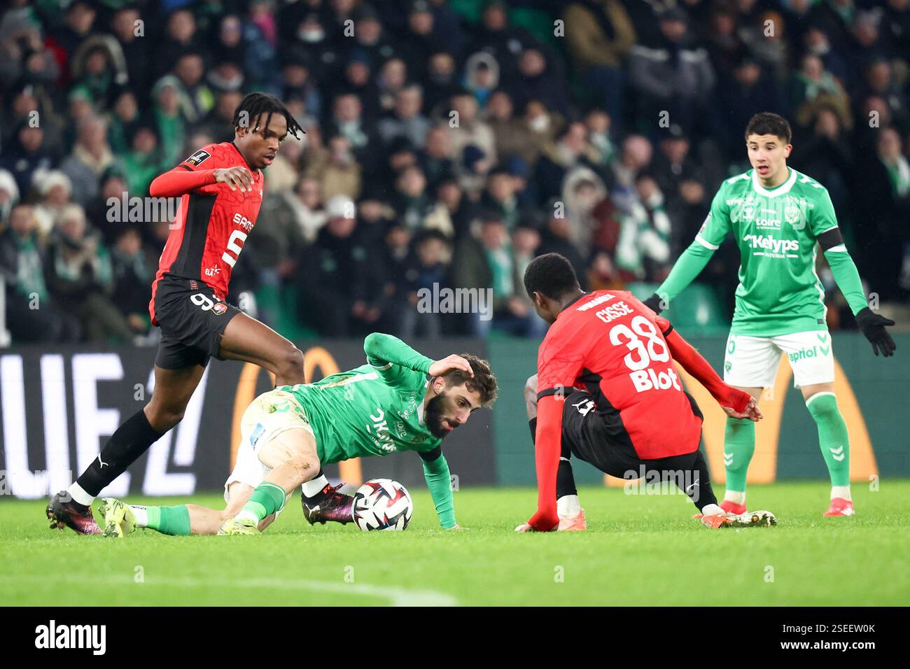 France. 08th Feb, 2025. 97 Jeremy JACQUET (srfc) - 22 Zuriko ...