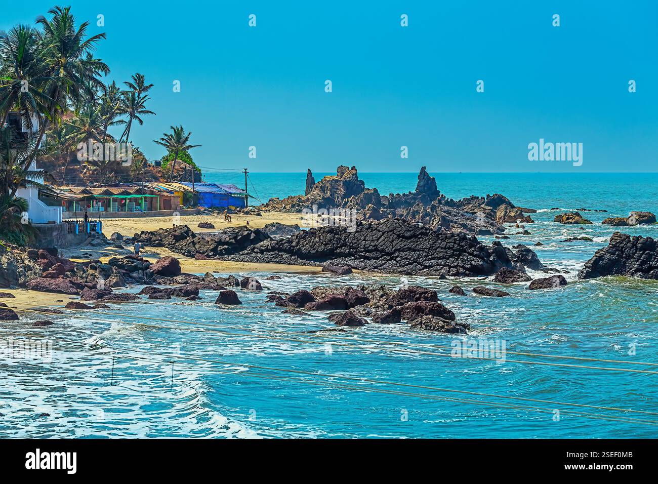 Rocks and stones on the beach near Arambol in Goa Stock Photo - Alamy