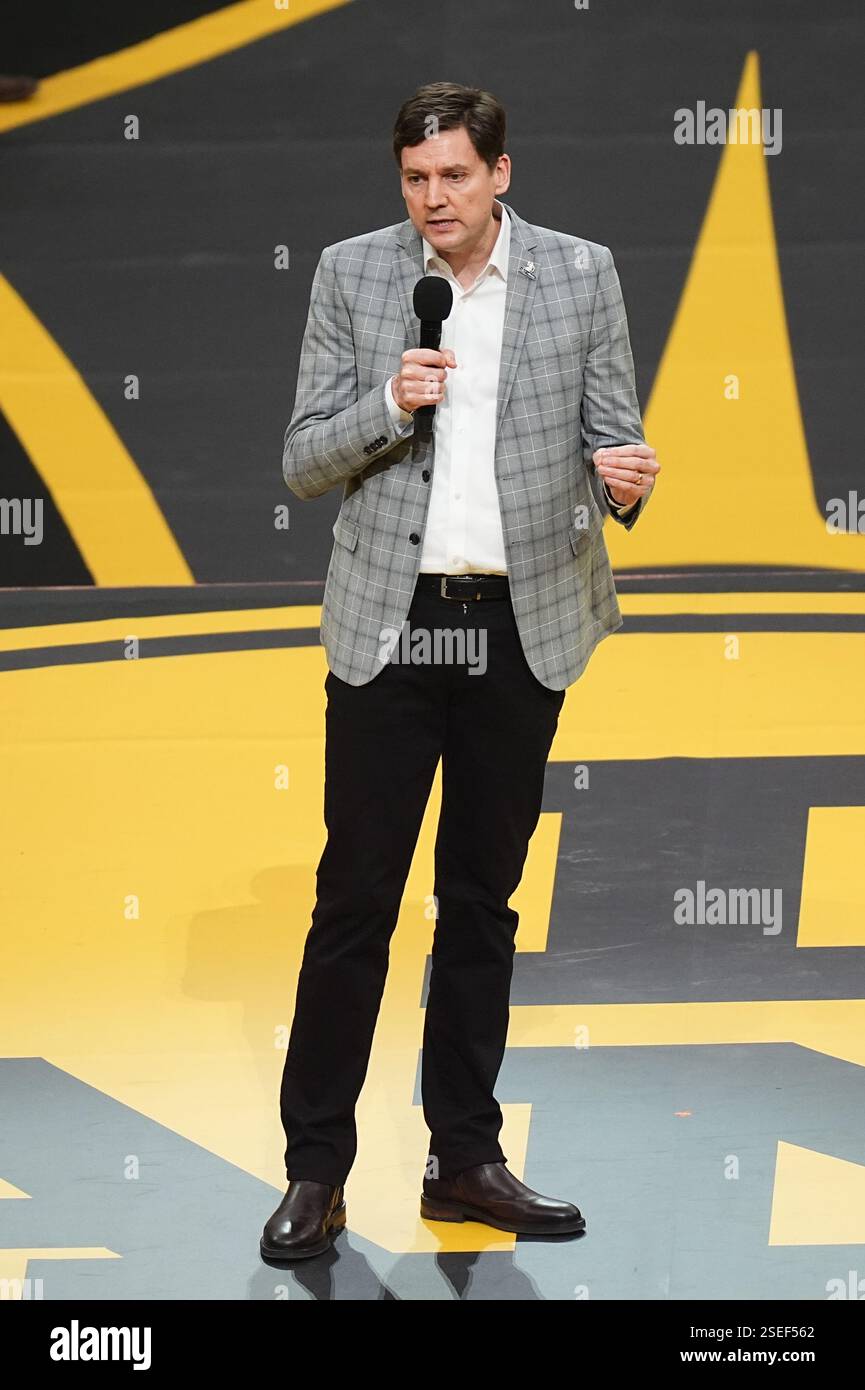 Premier of British Columbia David Eby speaks at the opening ceremony of ...