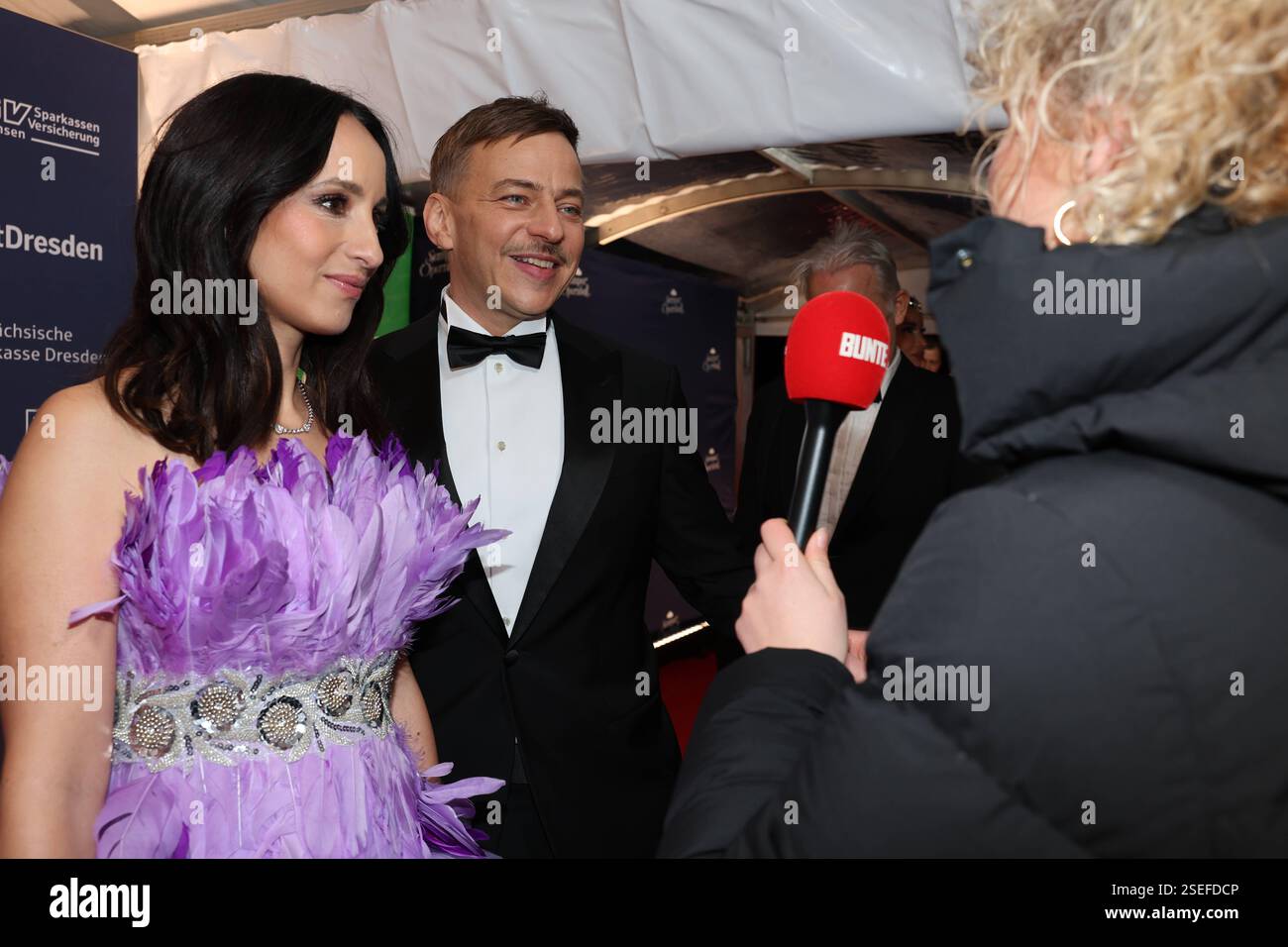 Stephanie Stumph und Tom Wlaschiha beim 17. SemperOpernball 2025 in der Semper Oper. Dresden, 07 ...