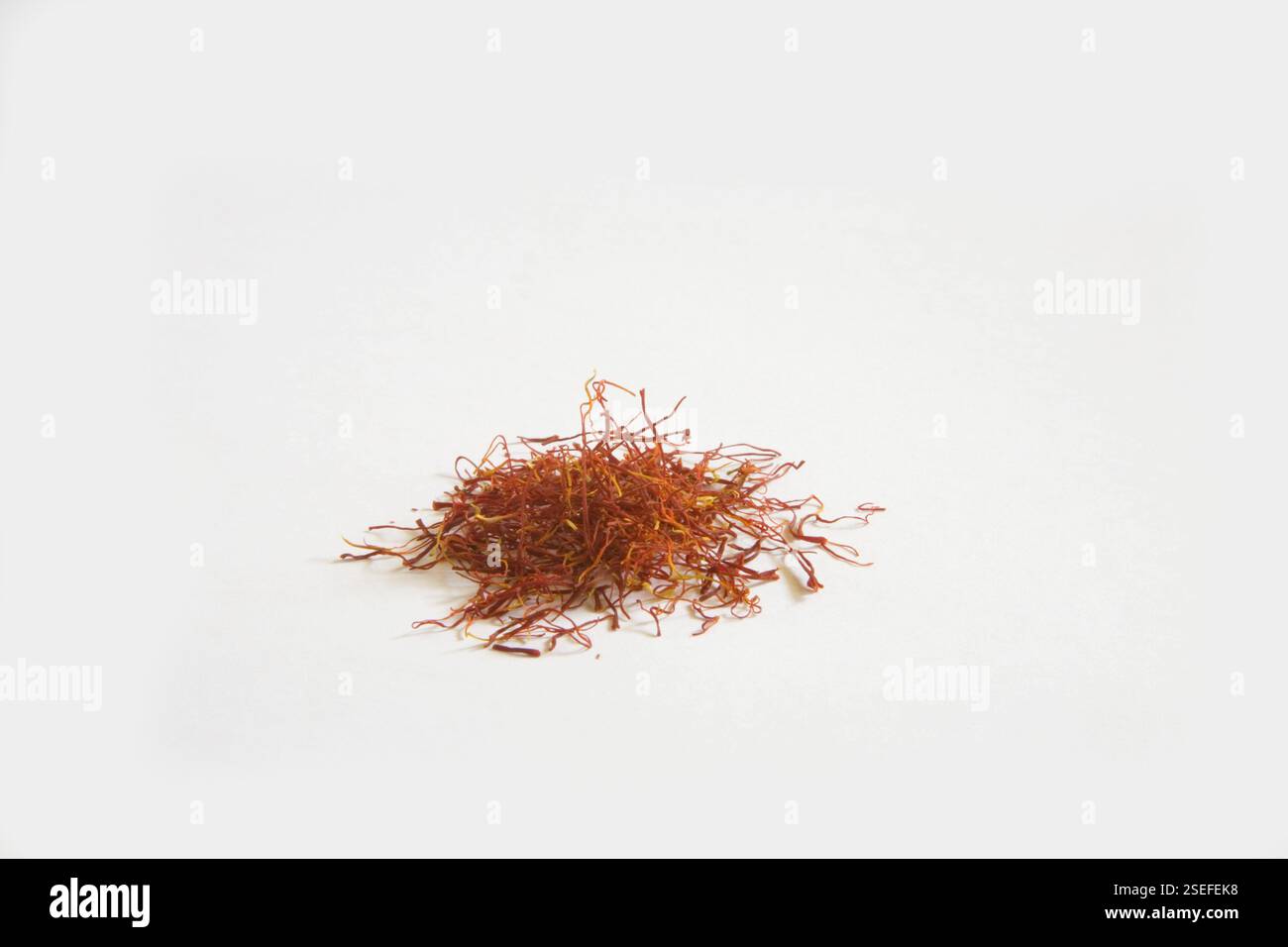 Indian spice, Saffron Kesar Crocus sativus on white background Stock ...