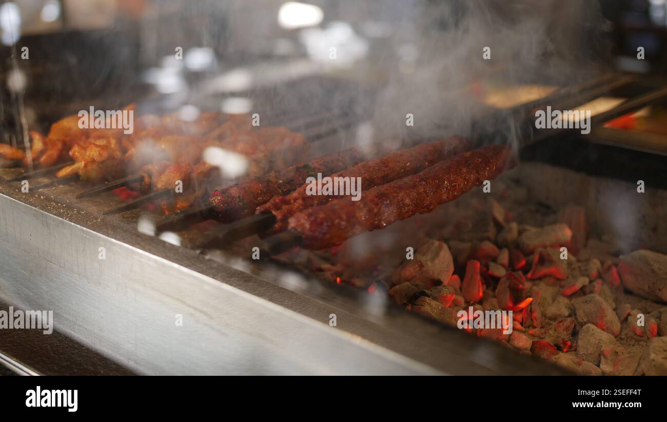 Turkish meat skewer Stock Photo - Alamy