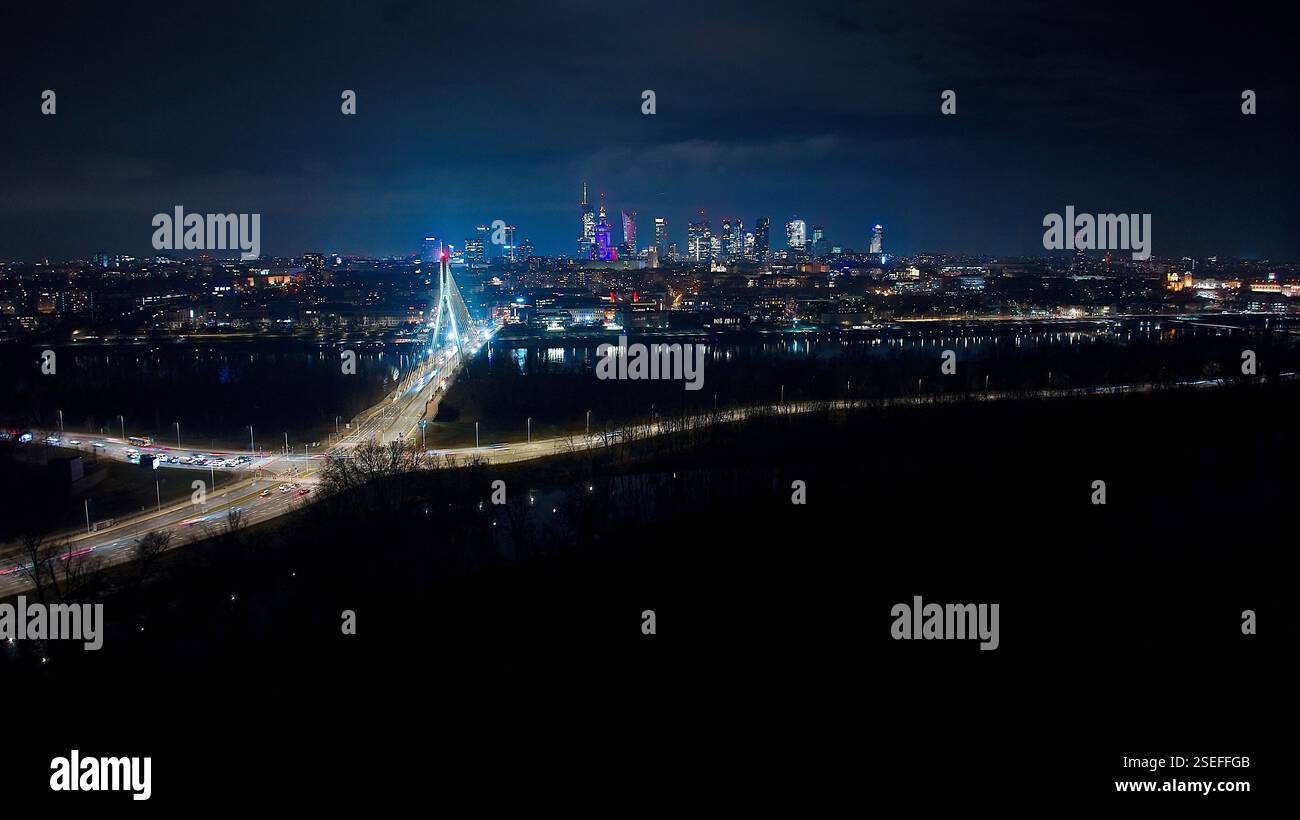 The beauty of Warsaw’s skyline—shimmering bridges, skyscrapers, and ...
