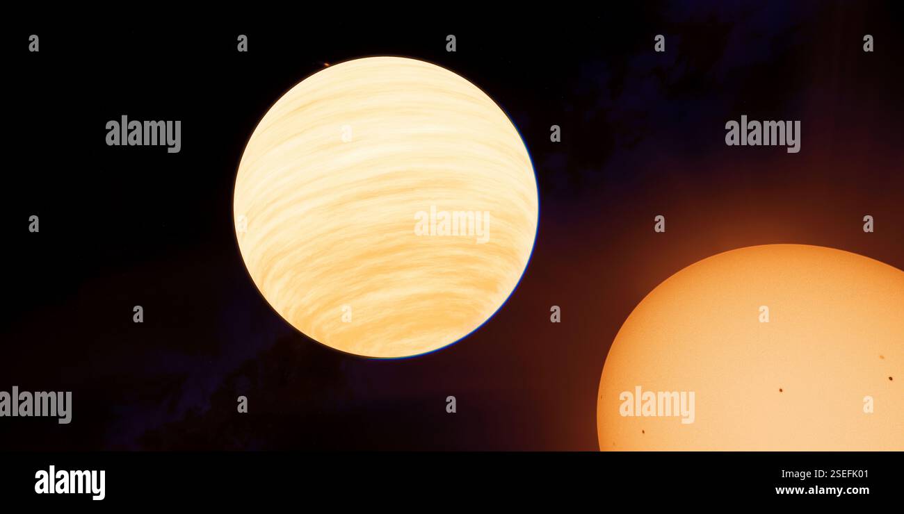 55 Cancri e, also known as Janssen, is a rocky exoplanet that orbits the binary star system 55 ...