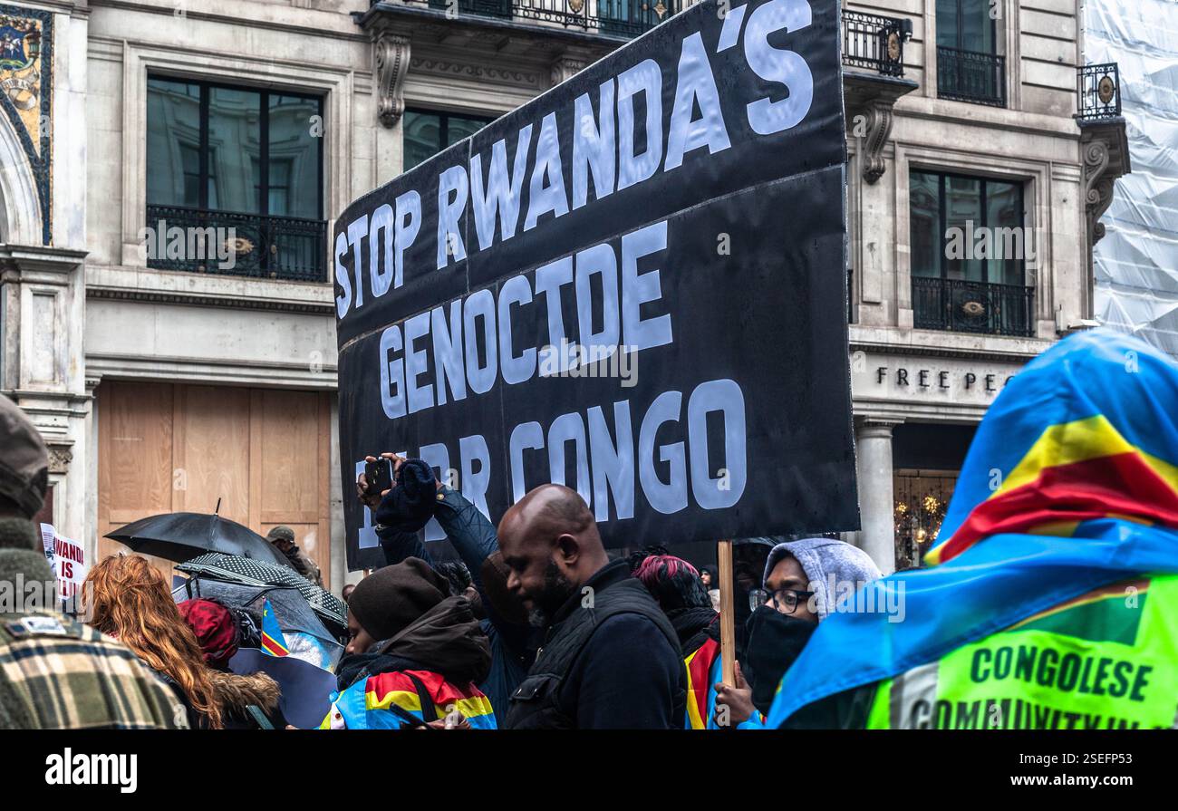Stop the Congolese genocide protest, Regent Street, London, England, UK ...