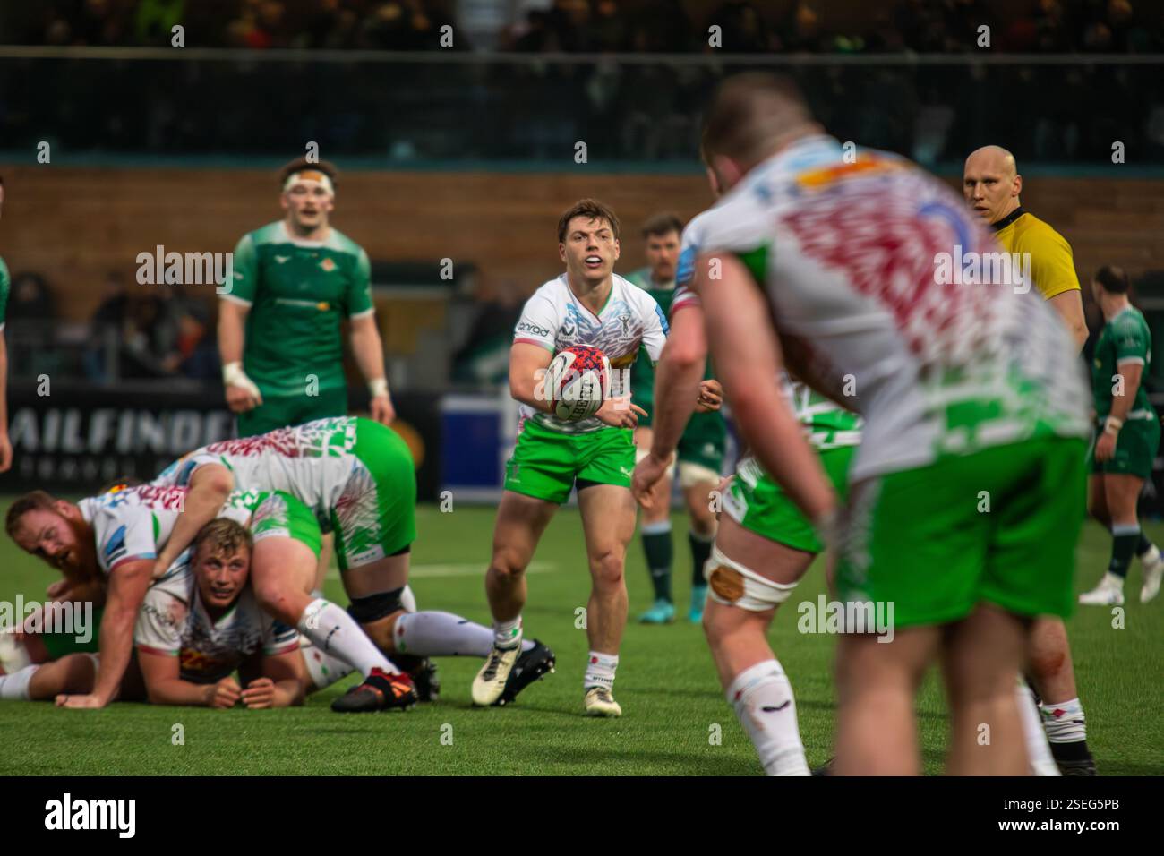 London, UK, 8th February 2025. Harlequins back row Jack Kenningham ...