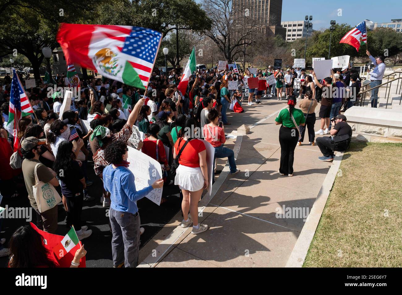 Join. 8th Feb, 2025. Texas Betas march to protest our rights at the ...