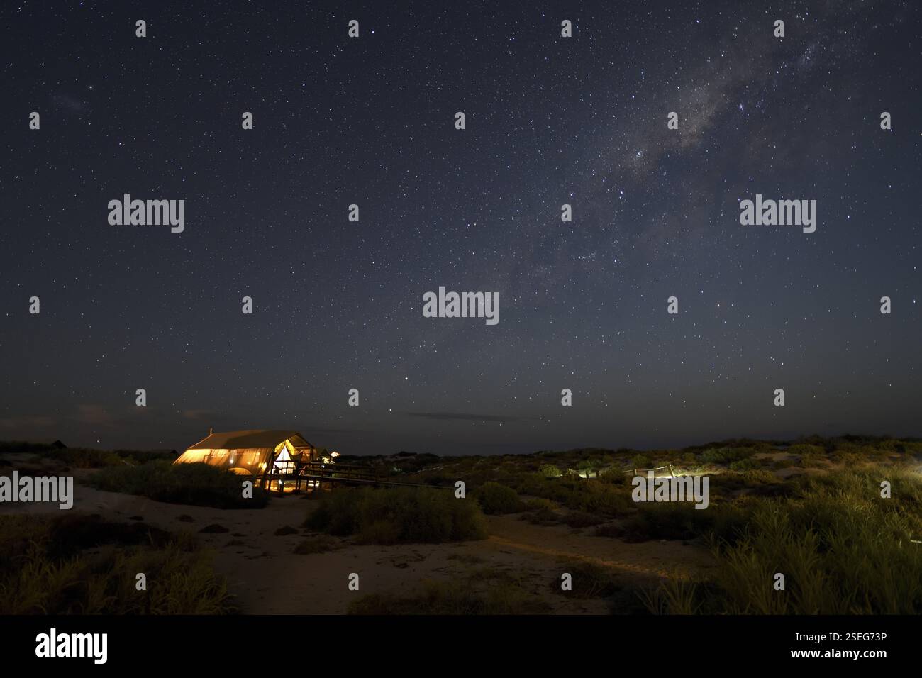 Sal Salis luxury camp tent under the stars, Cape Range National Park ...