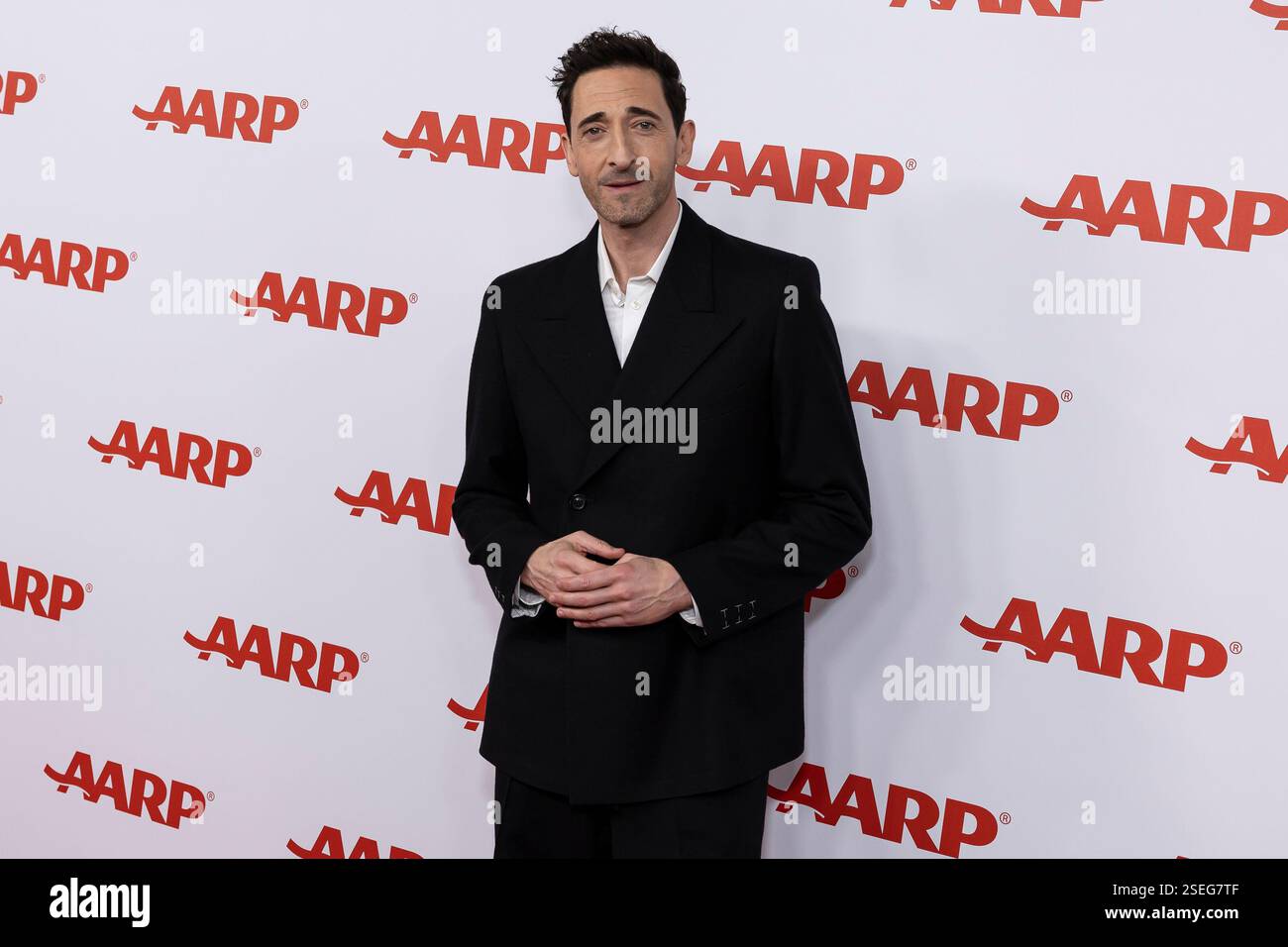 Adrien Brody attends the arrivals of “AARP The Magazine’s Annual Movies ...