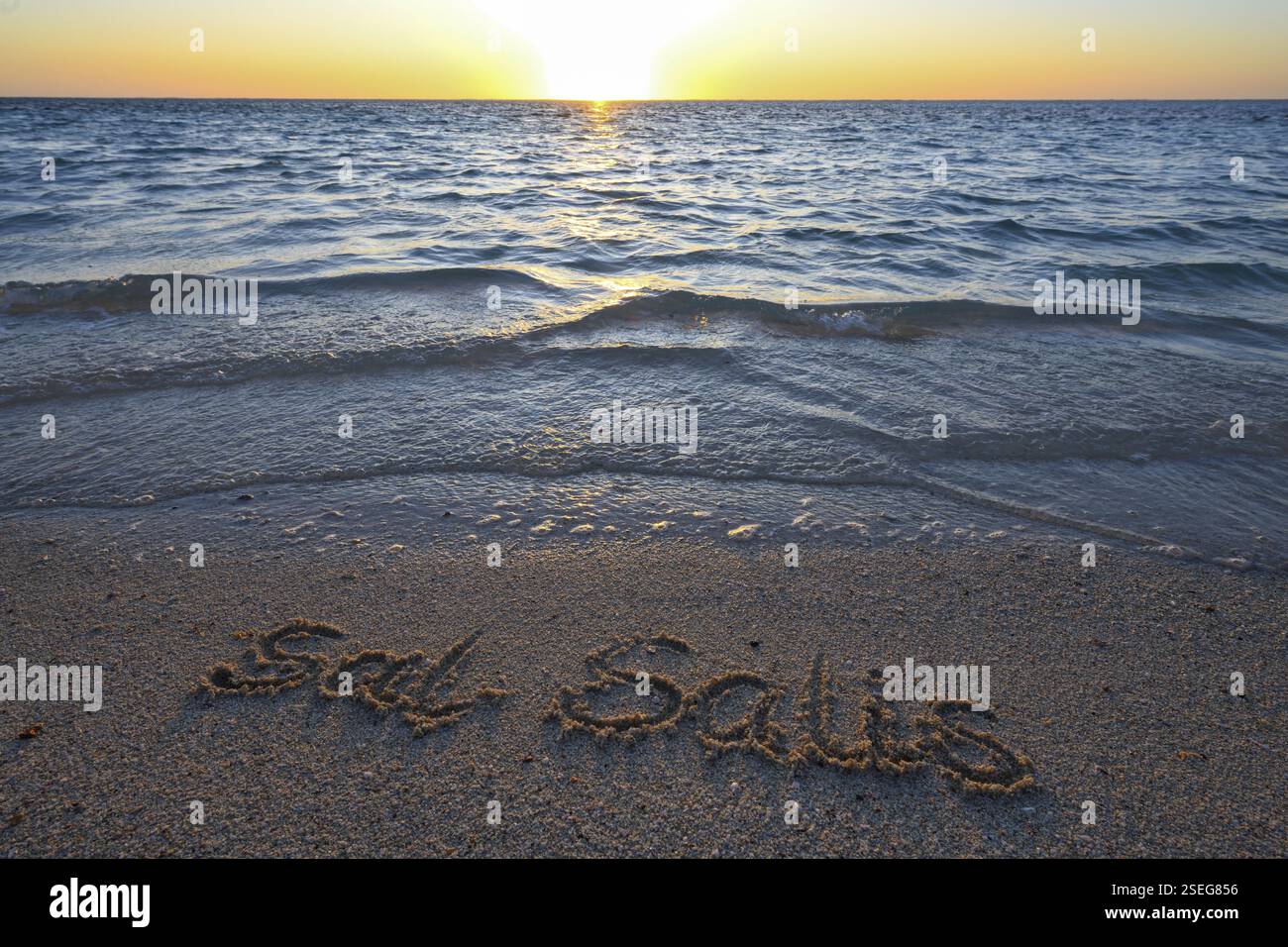 Sal Salis lettering in the sand, Cape Range National Park, Ningaloo ...