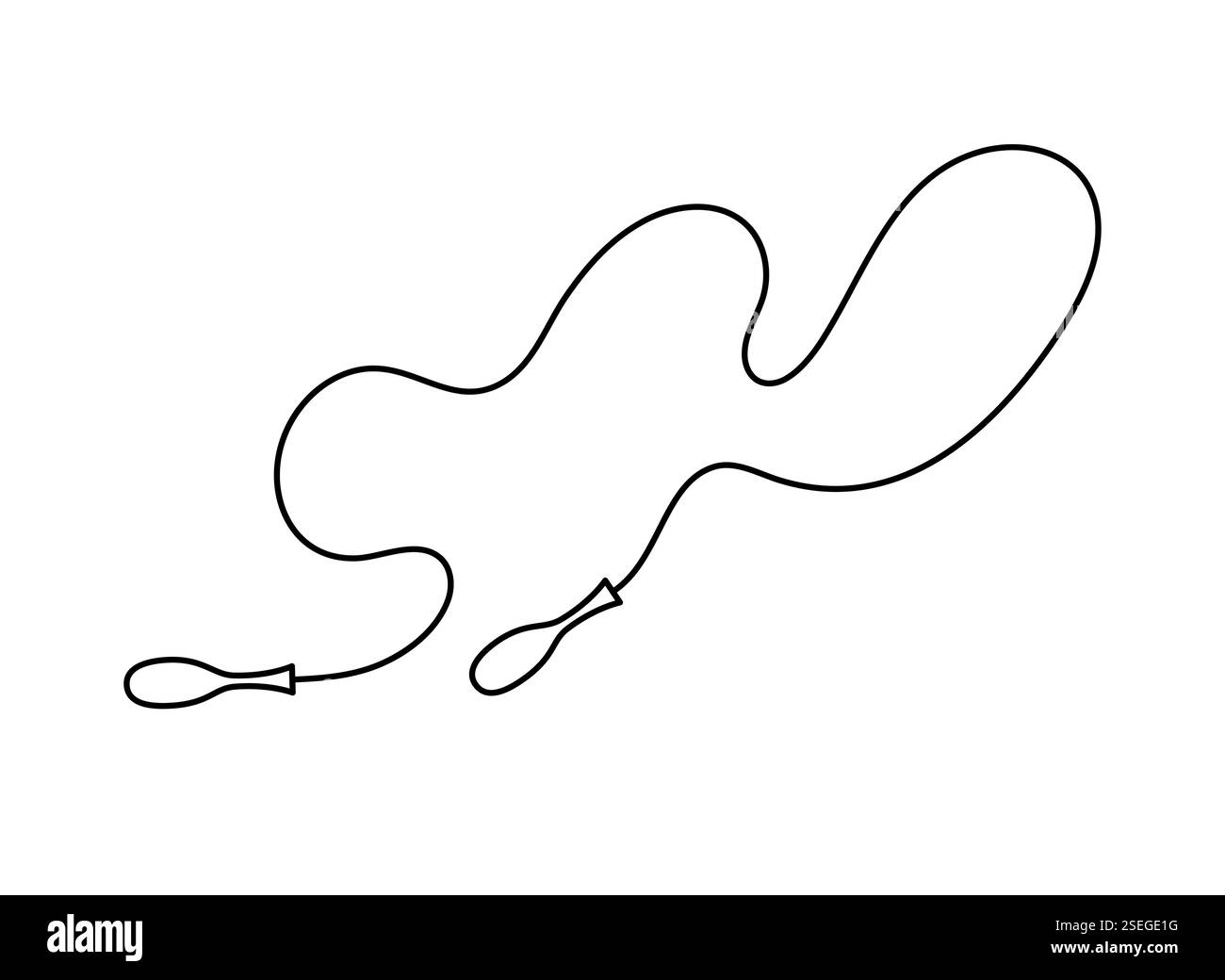 Skipping rope sport fitness equipment for self-training hand drawn ...