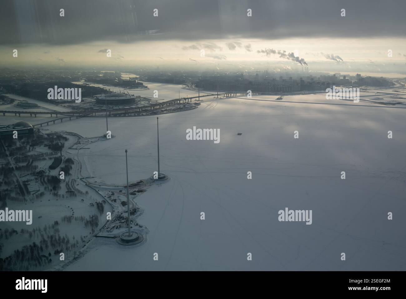 View of St. Petersburg from the observation deck on the 83rd floor of ...