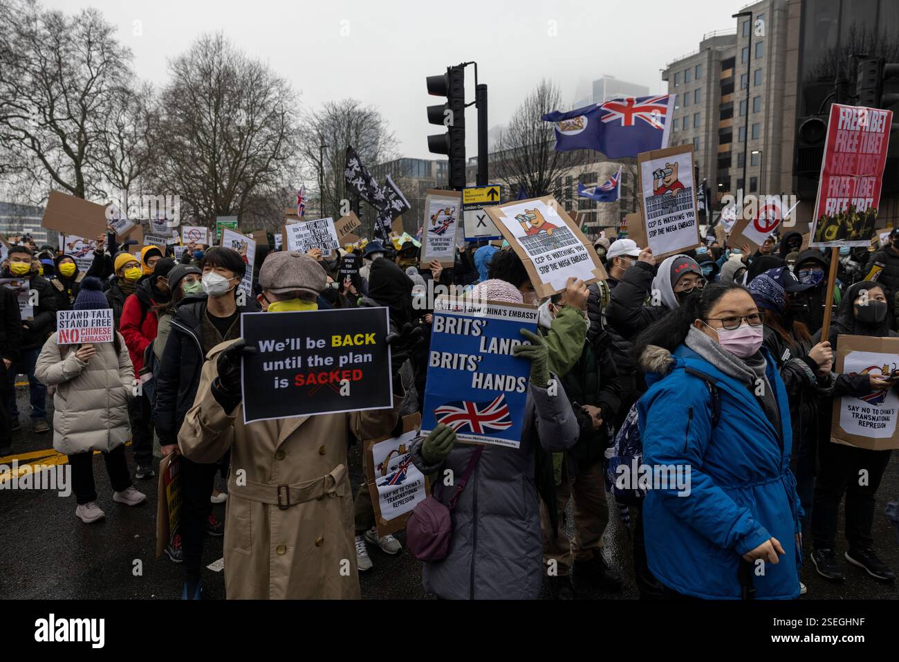 More than 1,000 people gathered to protest against China’s plans for ...