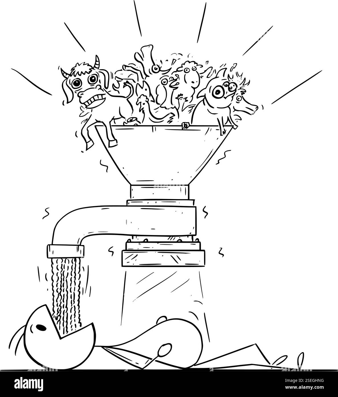 Eating steak lunch Black and White Stock Photos & Images - Alamy