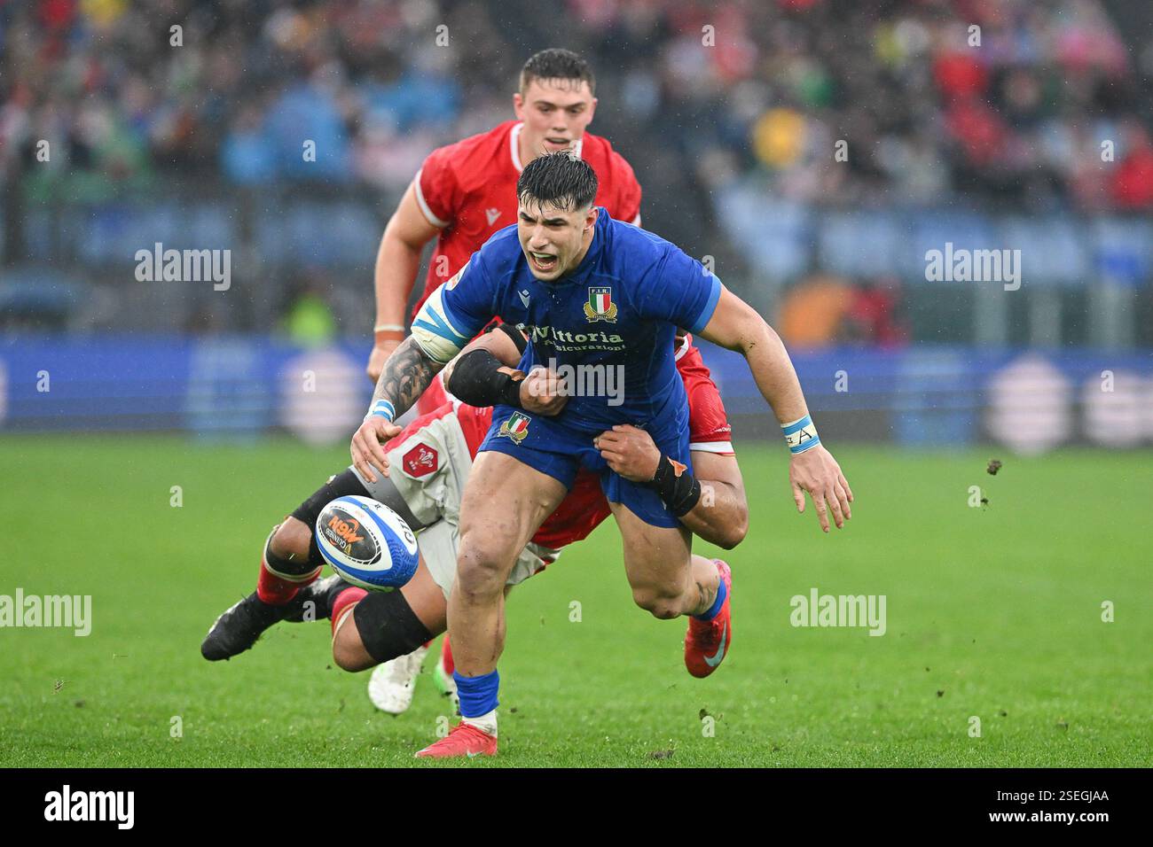 Olimpico Stadium, Rome, Italy - Tommaso Menoncello of Italy during ...