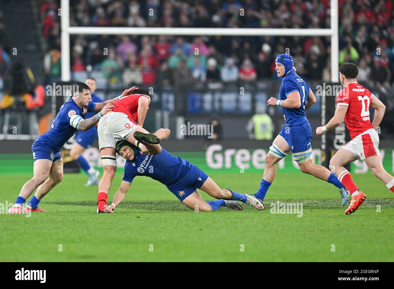 Olimpico Stadium, Rome, Italy - Juan Ignacio Brex of Italy and Freddie ...