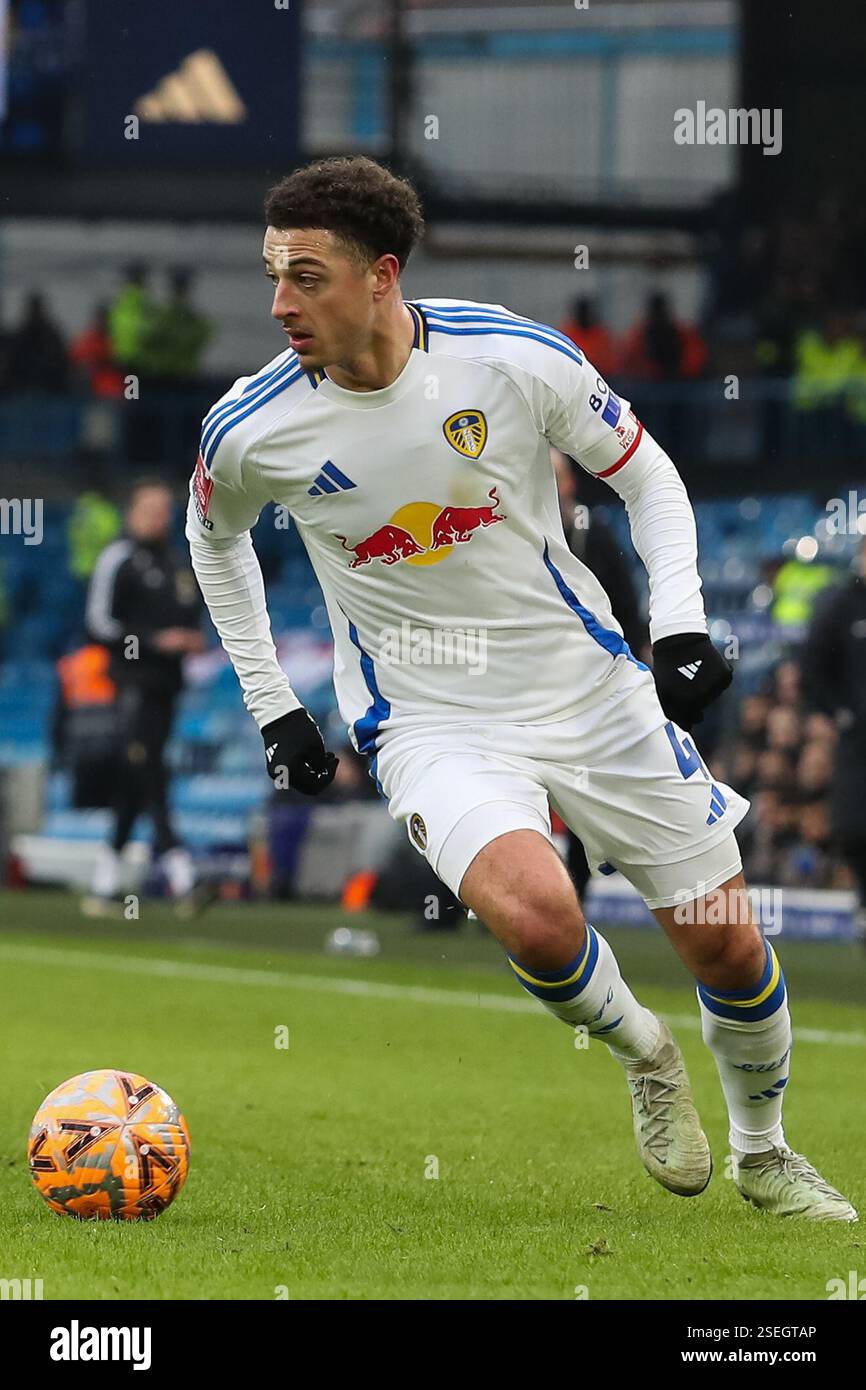 Leeds, UK. 08th Feb, 2025. Ethan Ampadu Of Leeds United during the ...