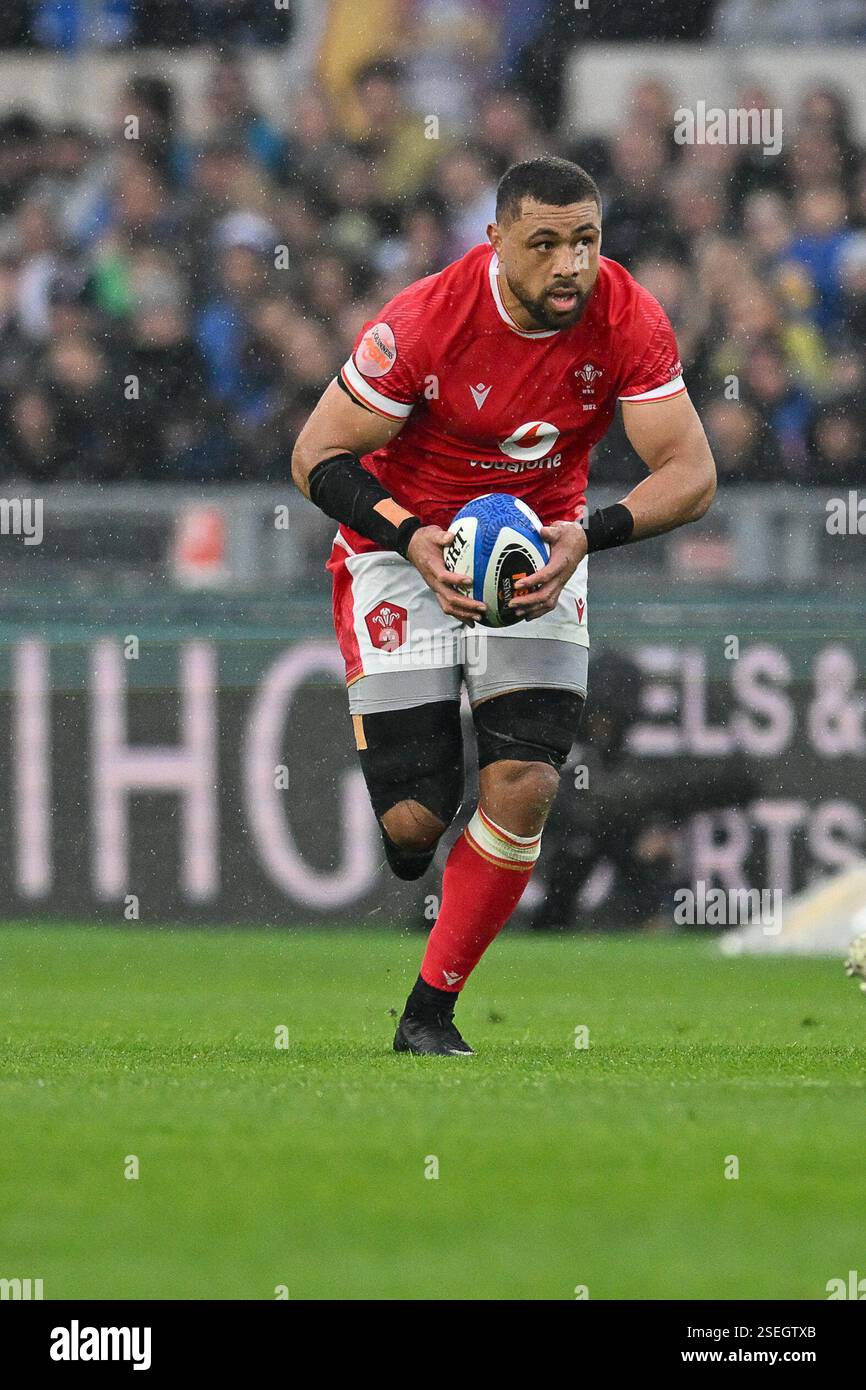 Olimpico Stadium, Rome, Italy - Taulupe Faletau of Wales during ...