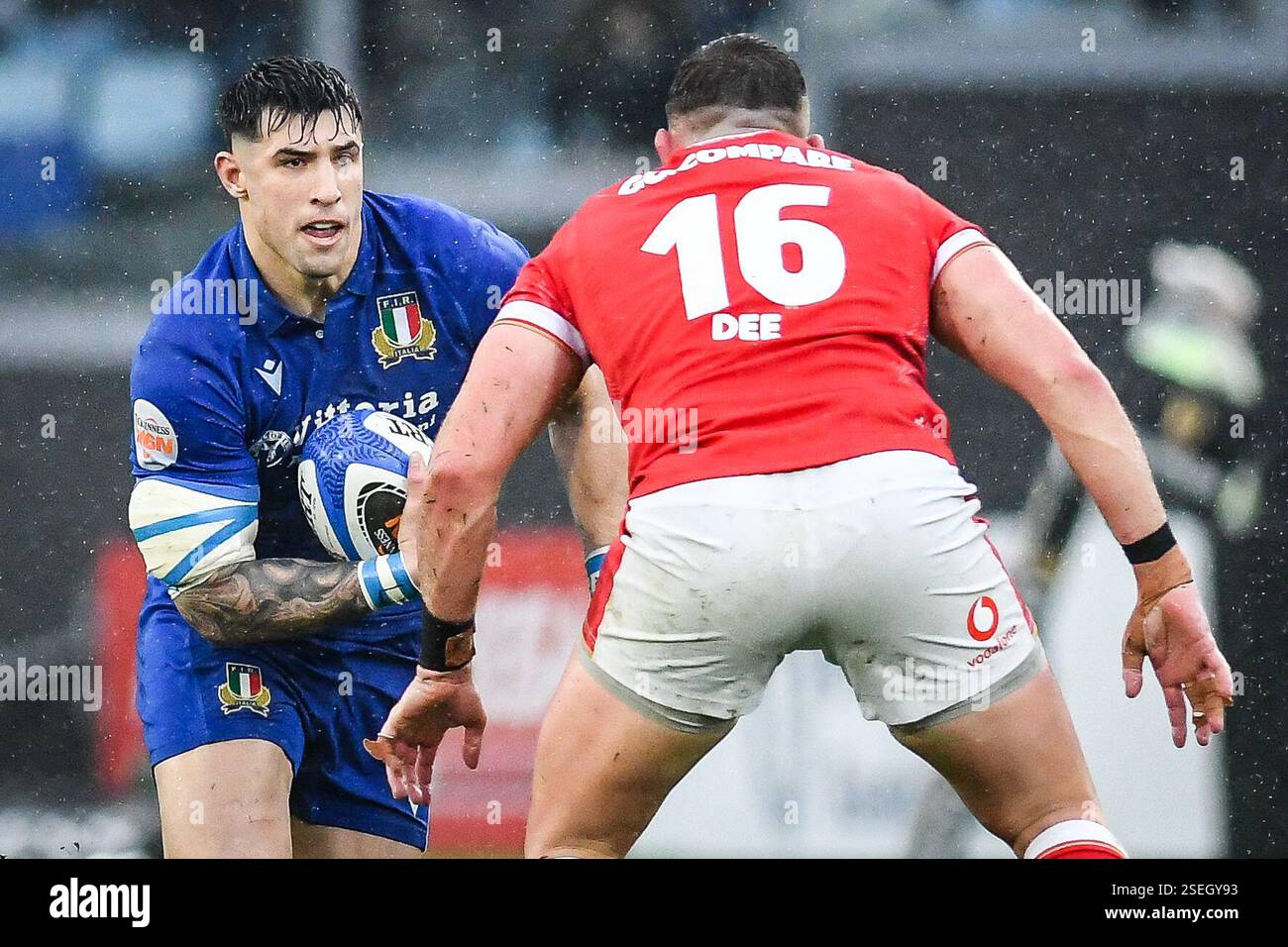 Rome, Italie. 08th Feb, 2025. Tommaso MENONCELLO of Italy during the ...