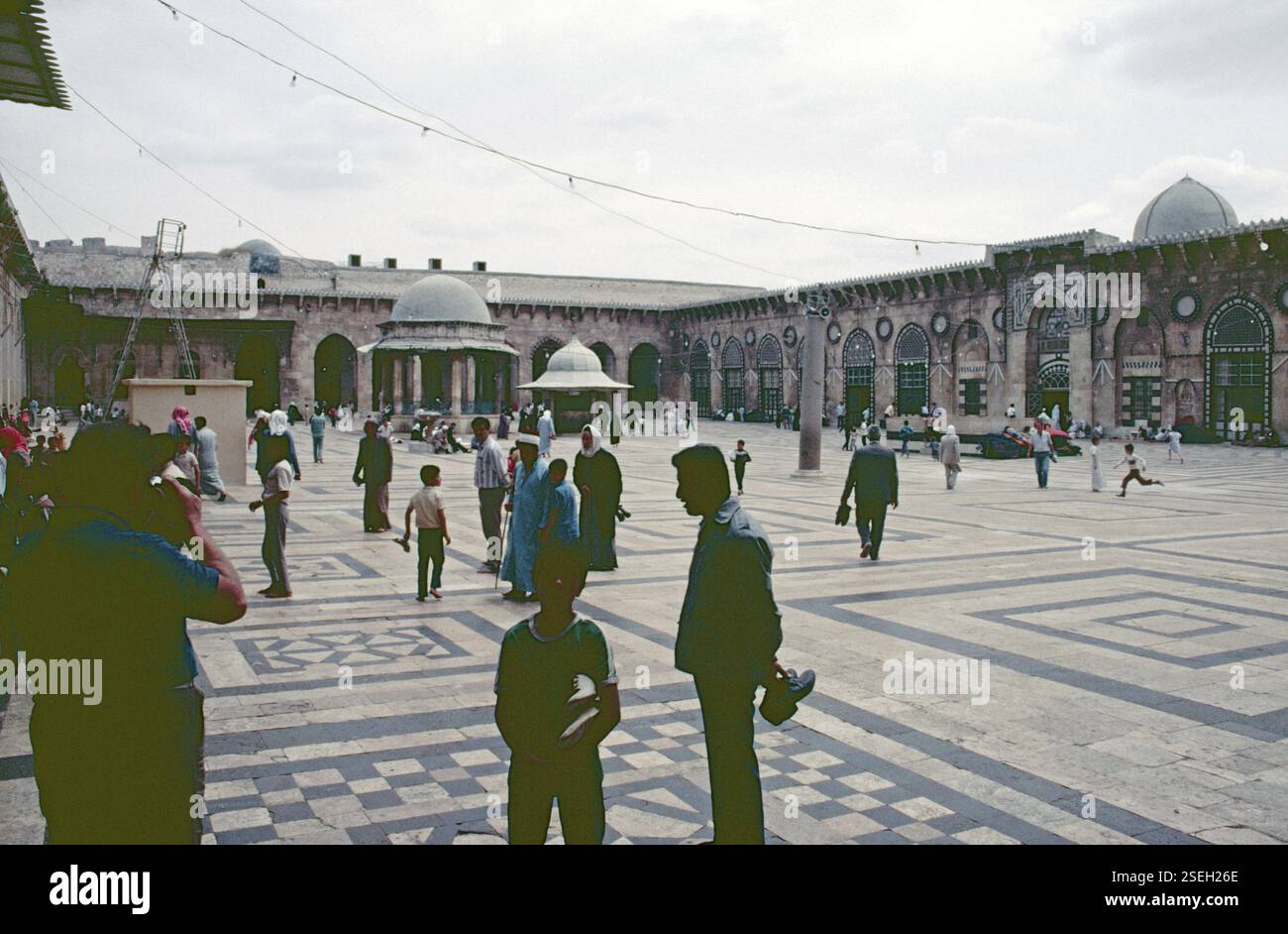 Courtyard, Umayyad Mosque, Umayyad Mosque, Grand Mosque, Aleppo, Syria ...