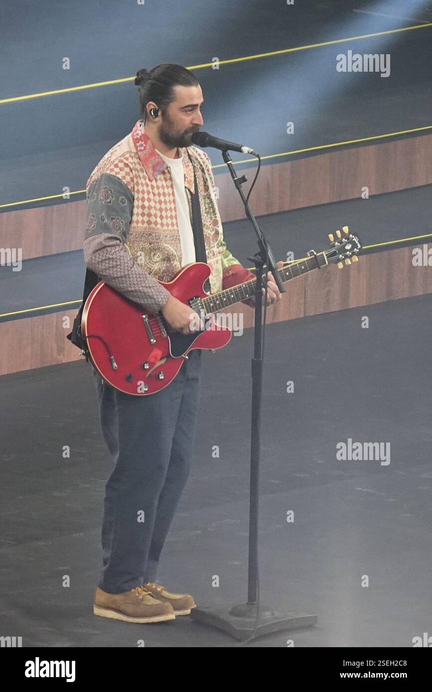 Noah Kahan performs at the opening ceremony of the 2025 Invictus Games ...