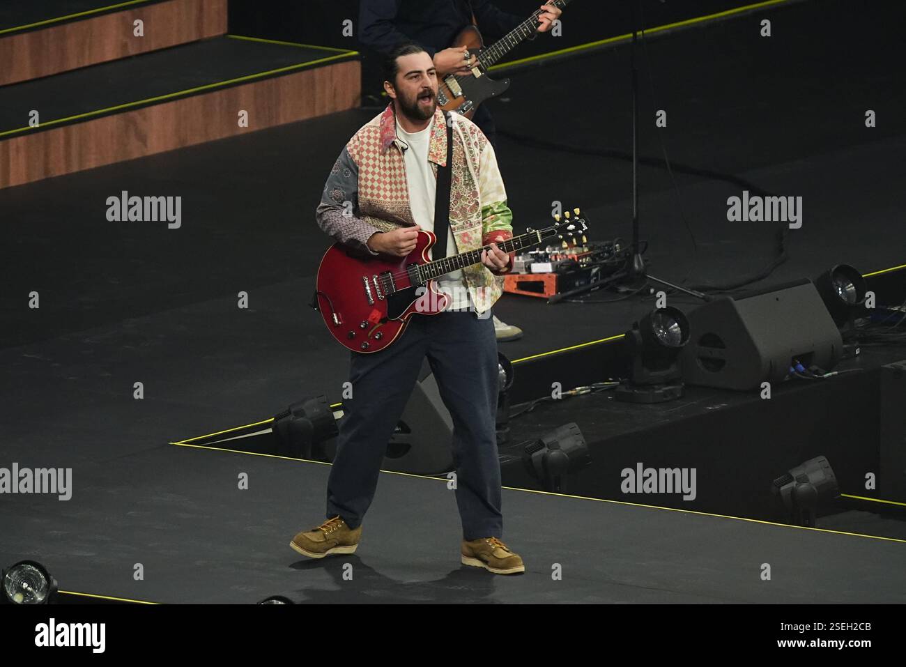 Noah Kahan performs at the opening ceremony of the 2025 Invictus Games ...