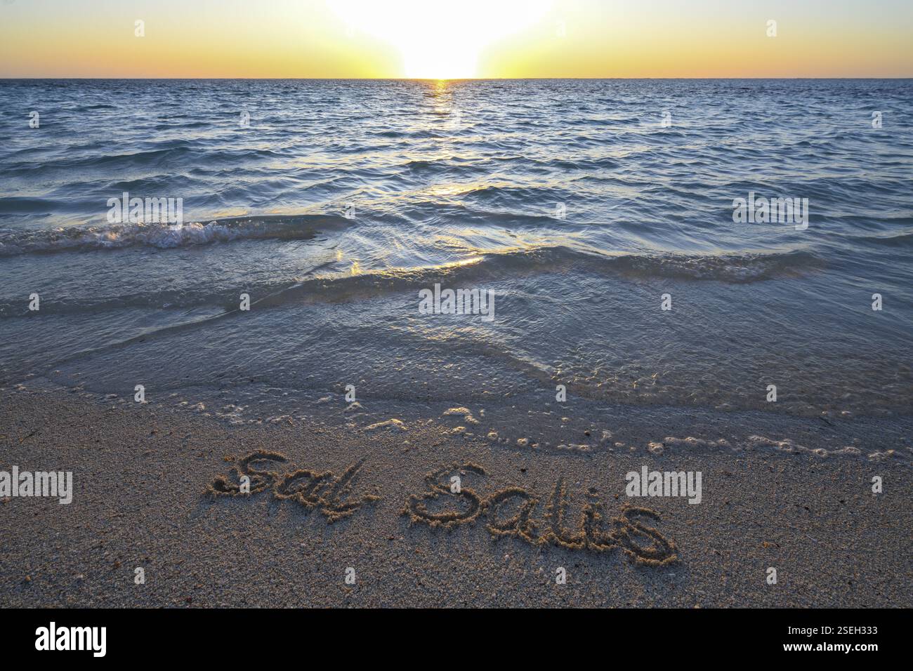 Sal Salis lettering in the sand, Cape Range National Park, Ningaloo ...