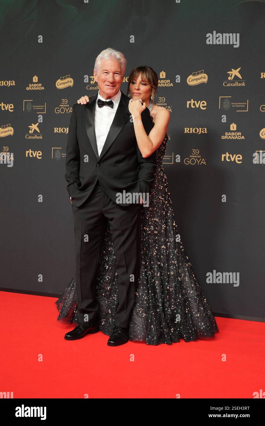 Granada, Spain. 08th Feb, 2025. Actor Richard Gere and Alejandra Silva ...