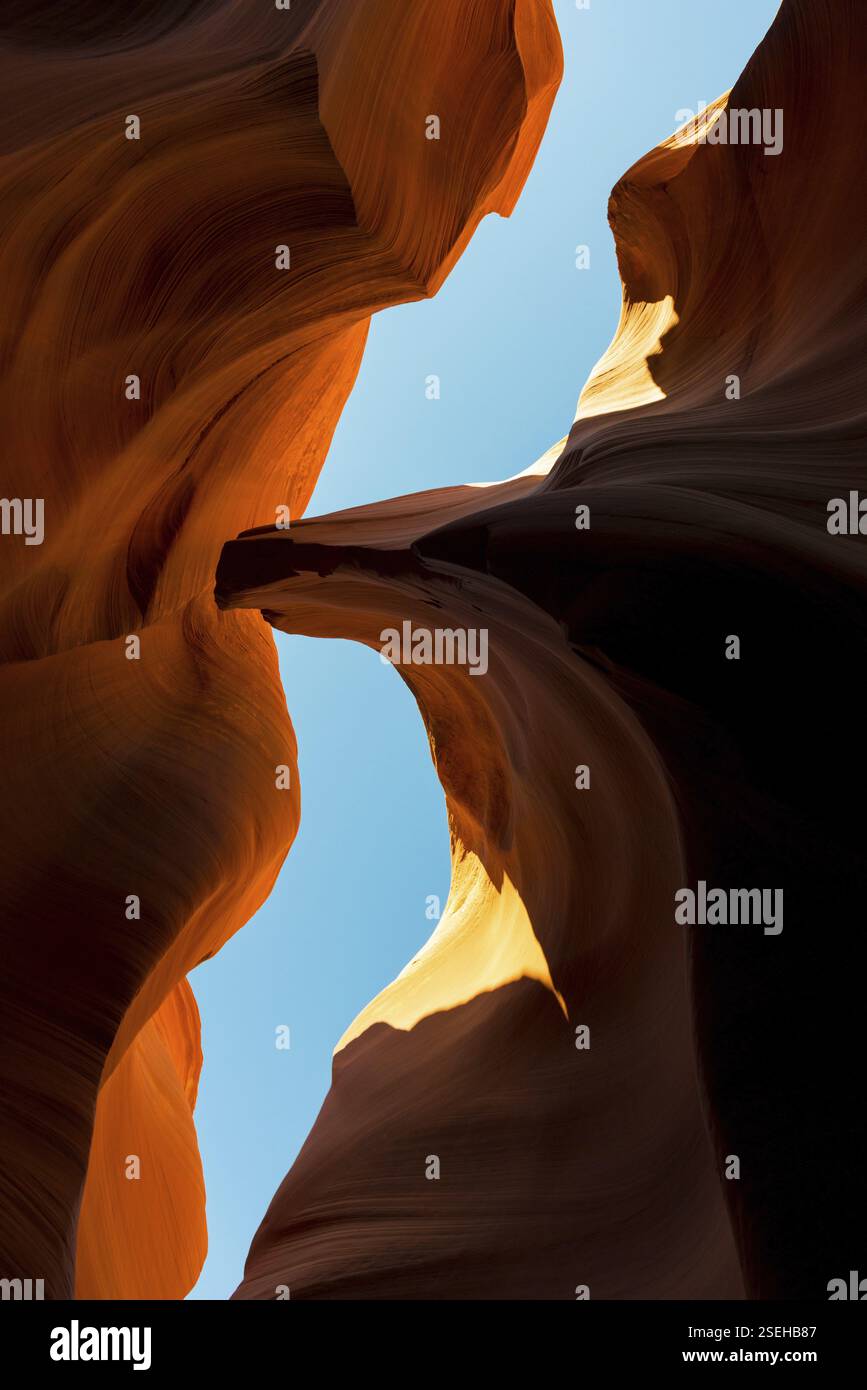 Blue Sky Gap In Antelope Canyon, Arizona, USA, North America Stock ...