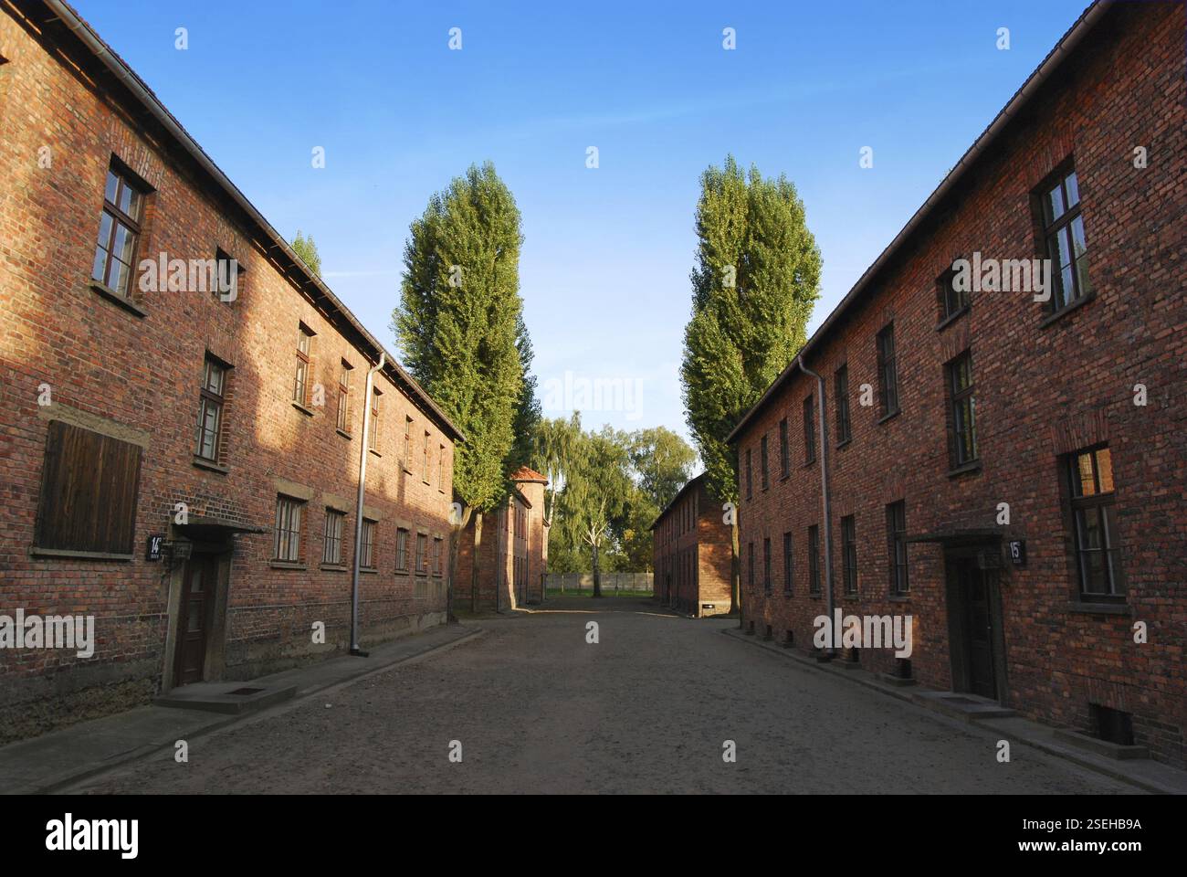 Execution Courtyard between Block 10 and 11, Auschwitz, Poland, Europe ...