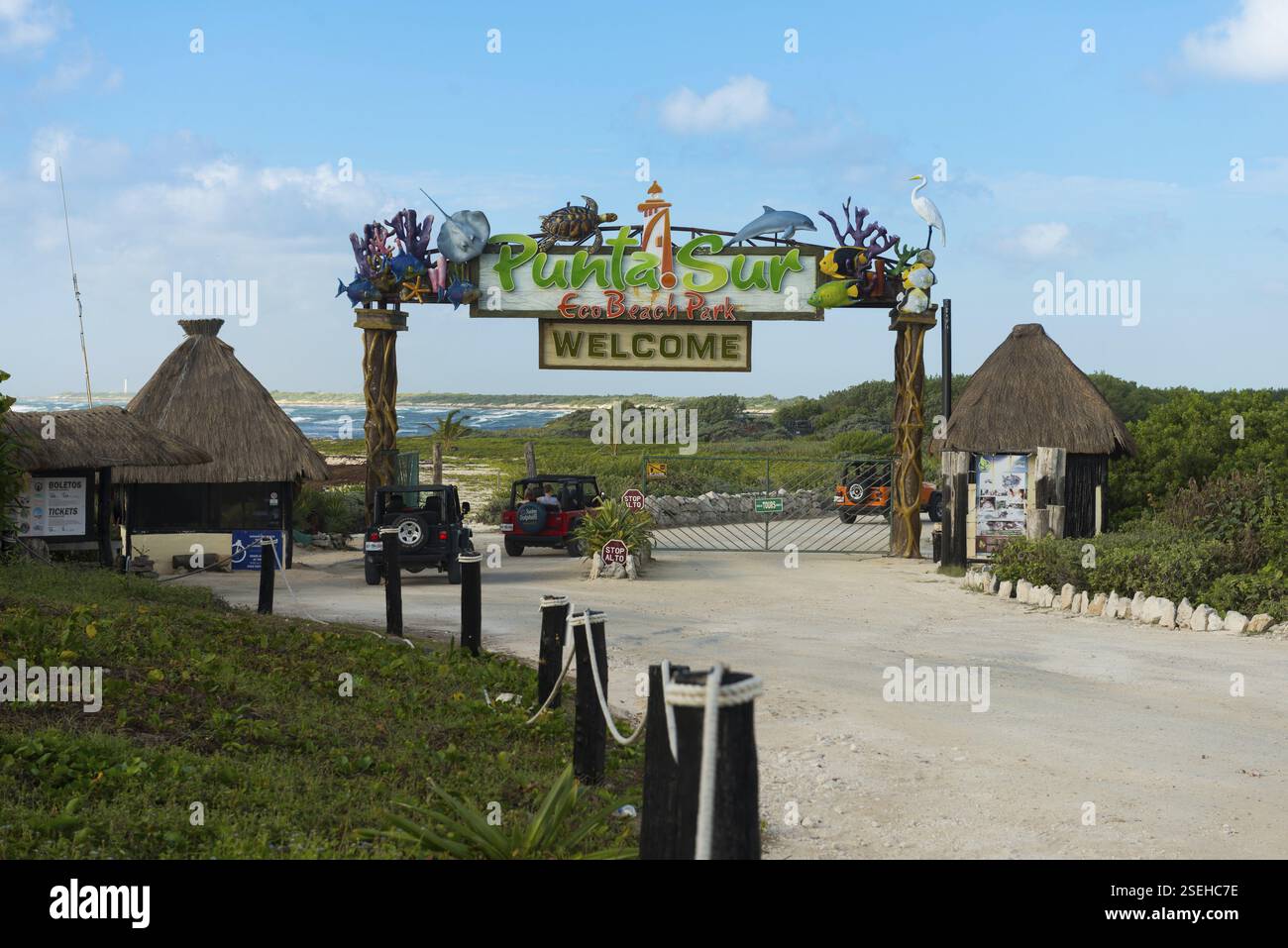 Jeep Safari in Punta Sur Park In Cozumel, Mexico, Central America Stock ...