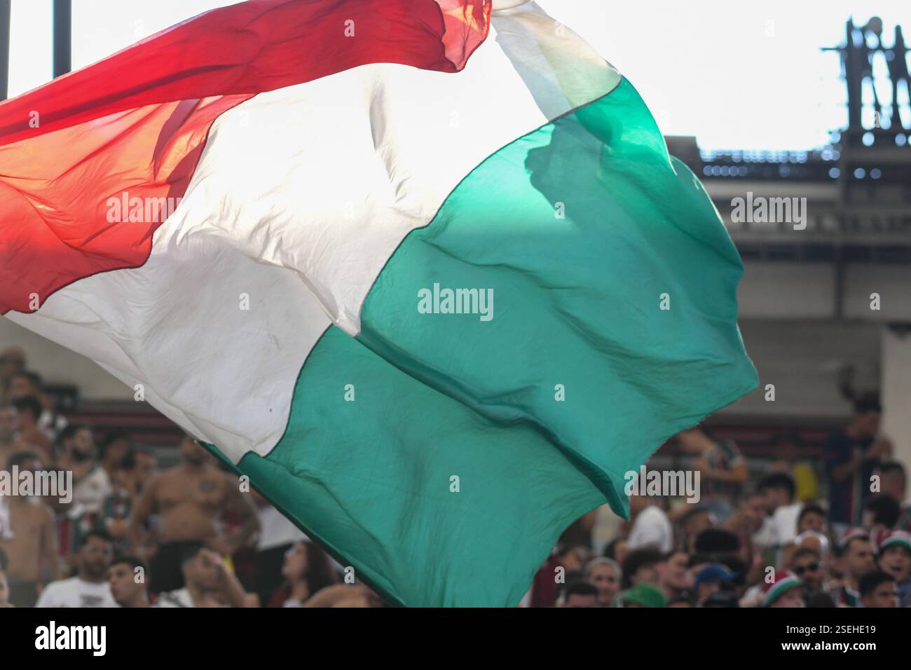 Rio De Janeiro, Brazil. 08th Feb, 2025. Tricolor flag during Fluminense ...