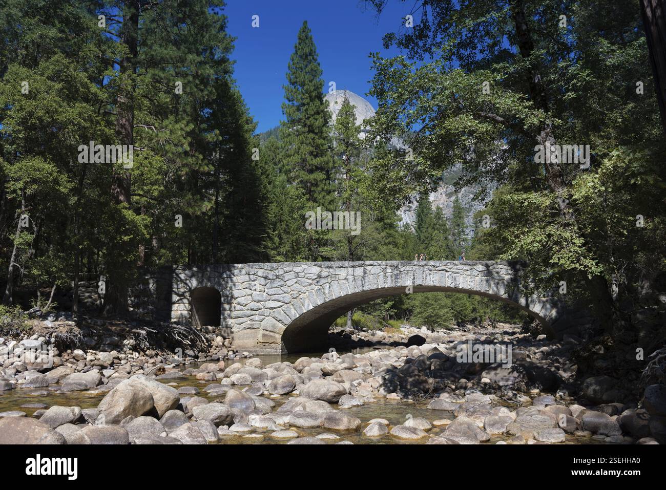 Bridge over Yosemite Valley Creek, Yosemite National Park, California ...