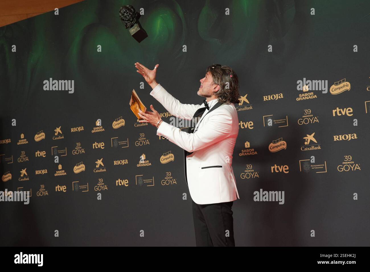 Granada, Spain. 08th Feb, 2025. Actor Salva Reina in the press room of ...