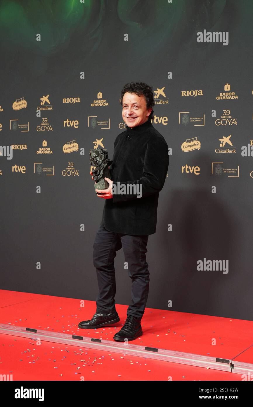 Granada, Spain. 08th Feb, 2025. Iván López Hernández in the press room ...