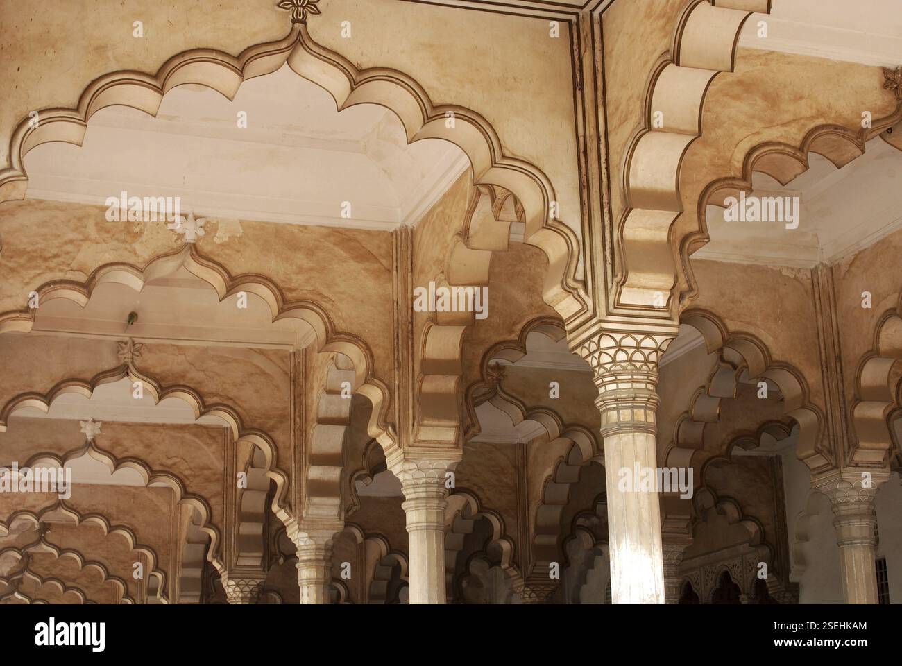 Mehrabs of darbar hall, red fort, Agra, Uttar Pradesh, India, Asia ...