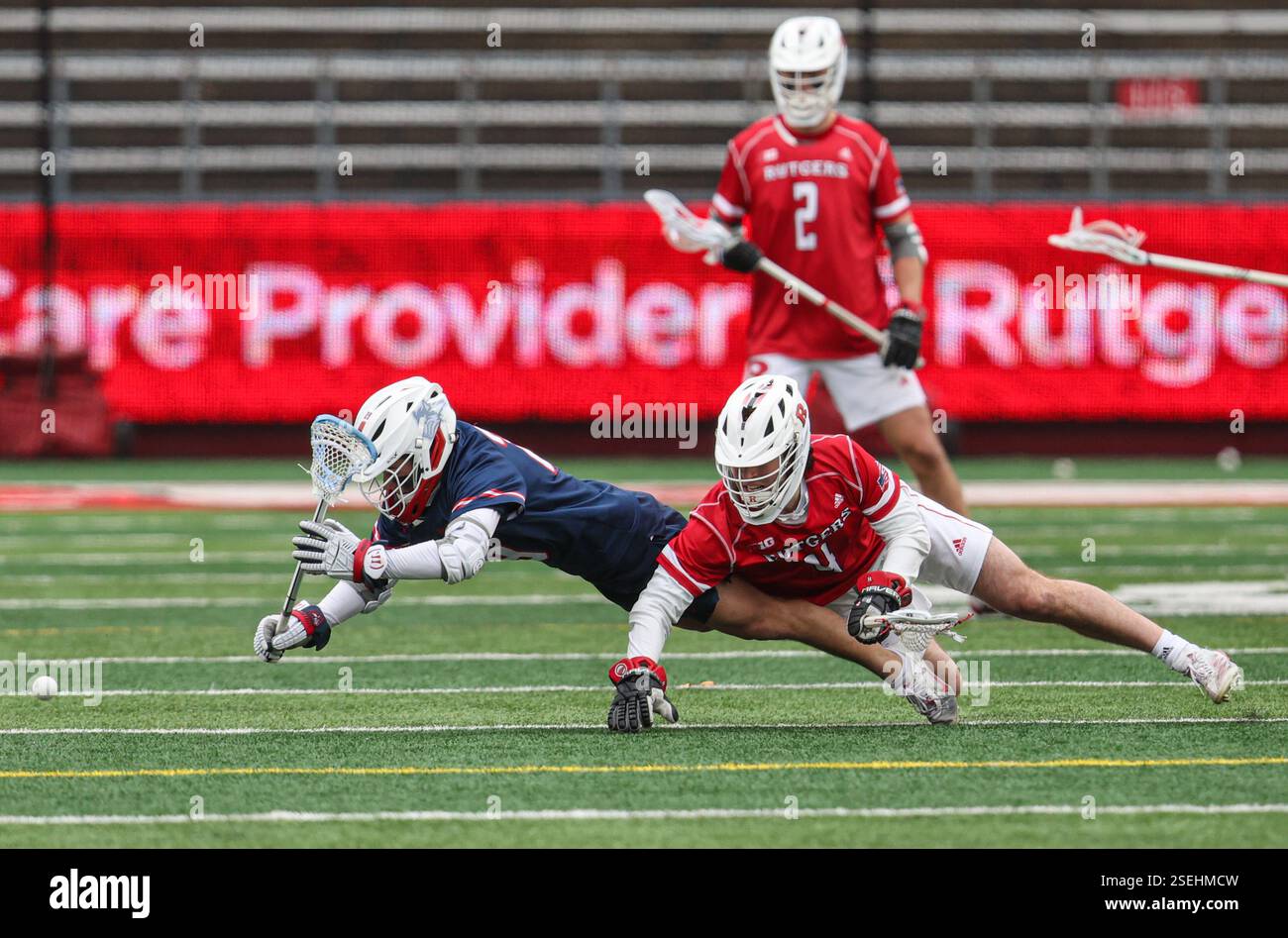 Piscataway, NJ, USA. 08th Feb, 2025. Stony Brook attack Ronnie Kraemer ...