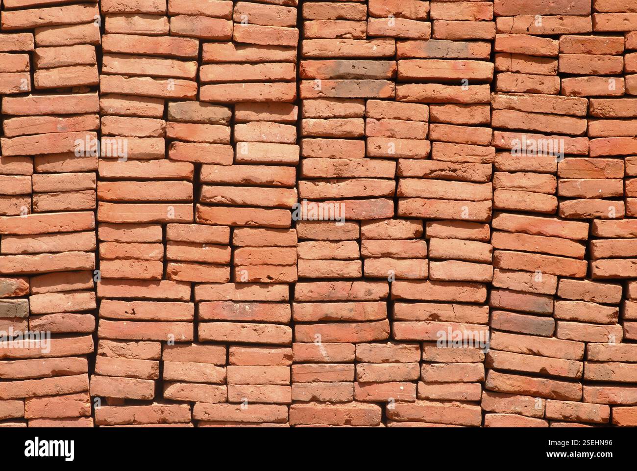 Red traditional bricks used for restoration work Stock Photo - Alamy