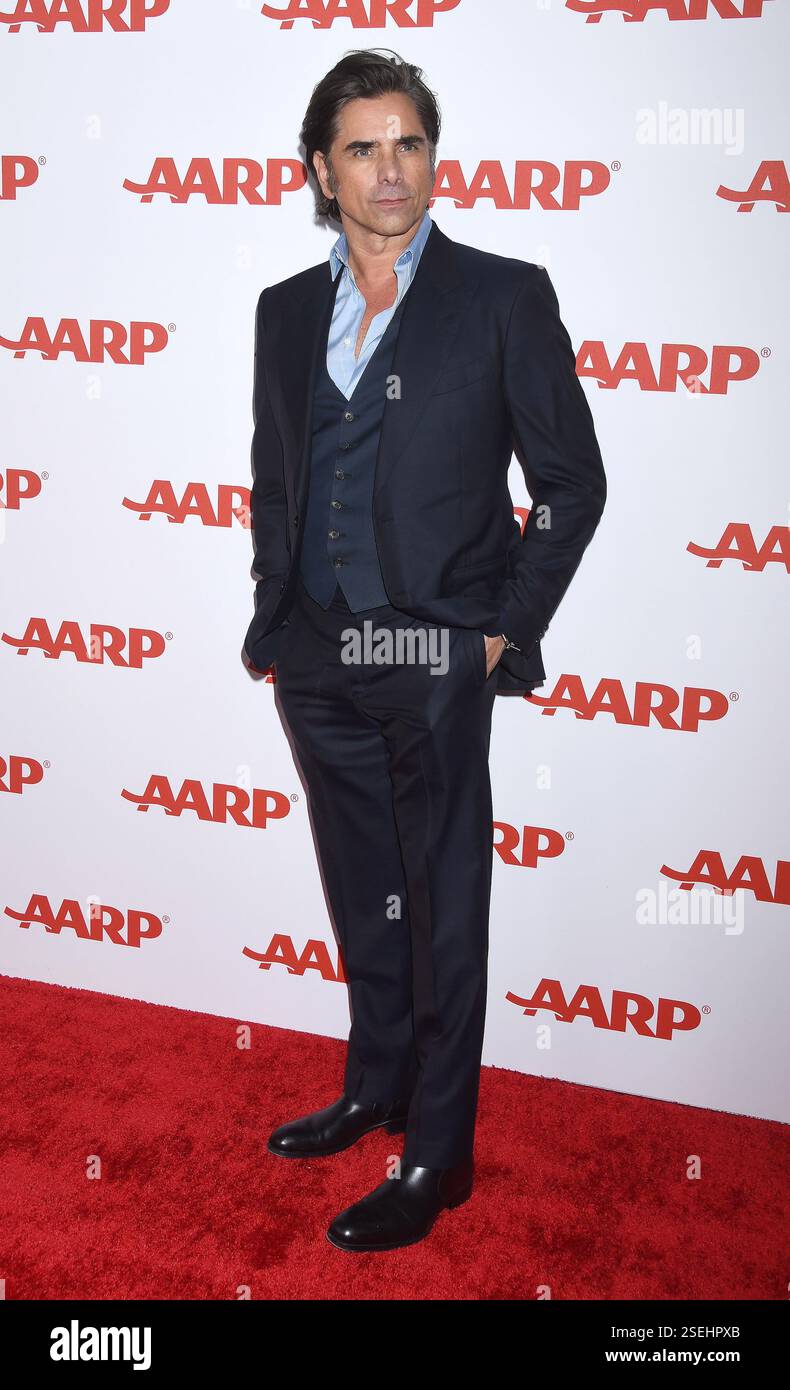 Beverly Hills, USA. 08th Feb, 2025. John Stamos arriving to the AARP “Movies For Grownups Awards ...