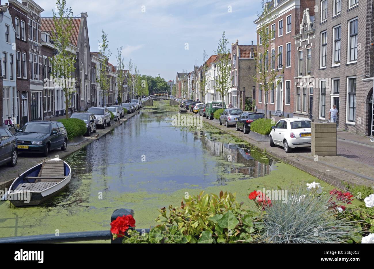 Netherlands, Gouda, town houses, city view, waterway Stock Photo - Alamy