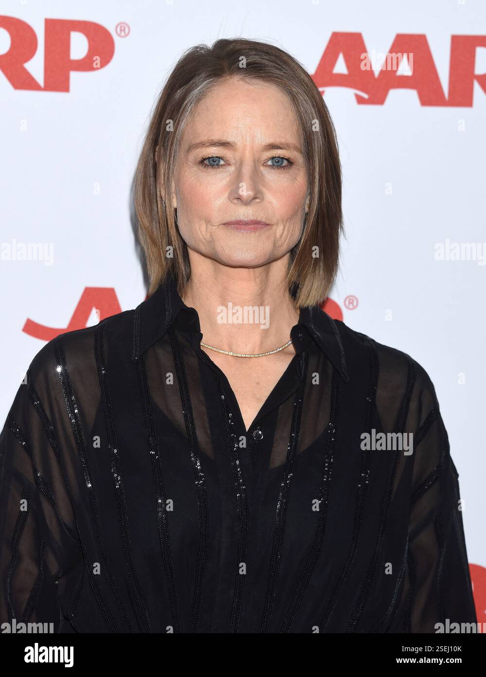 Beverly Hills, USA. 08th Feb, 2025. Jodie Foster arriving to the AARP ...