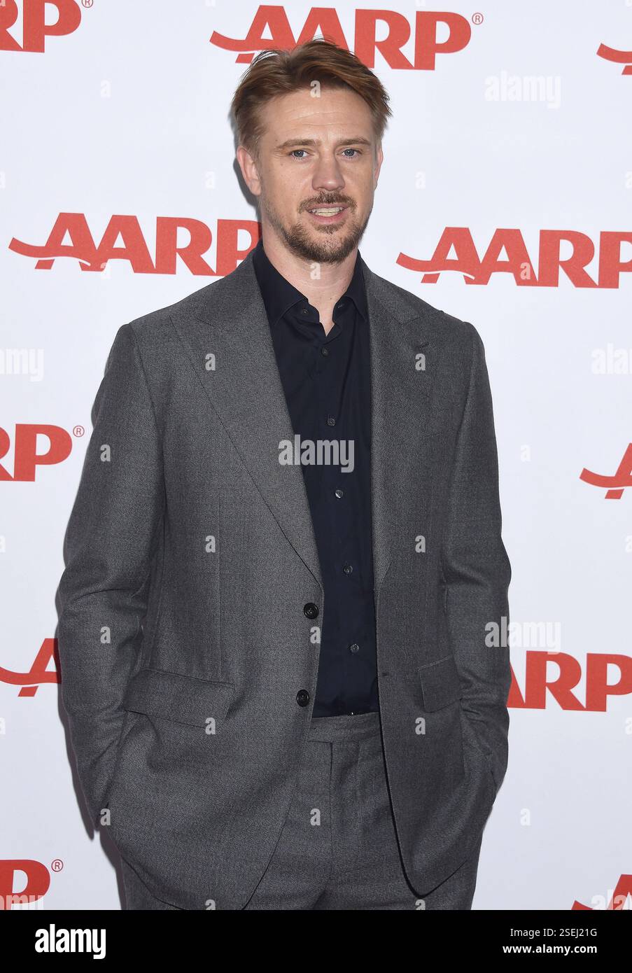 Beverly Hills, USA. 08th Feb, 2025. Boyd Holbrook arriving to the AARP ...