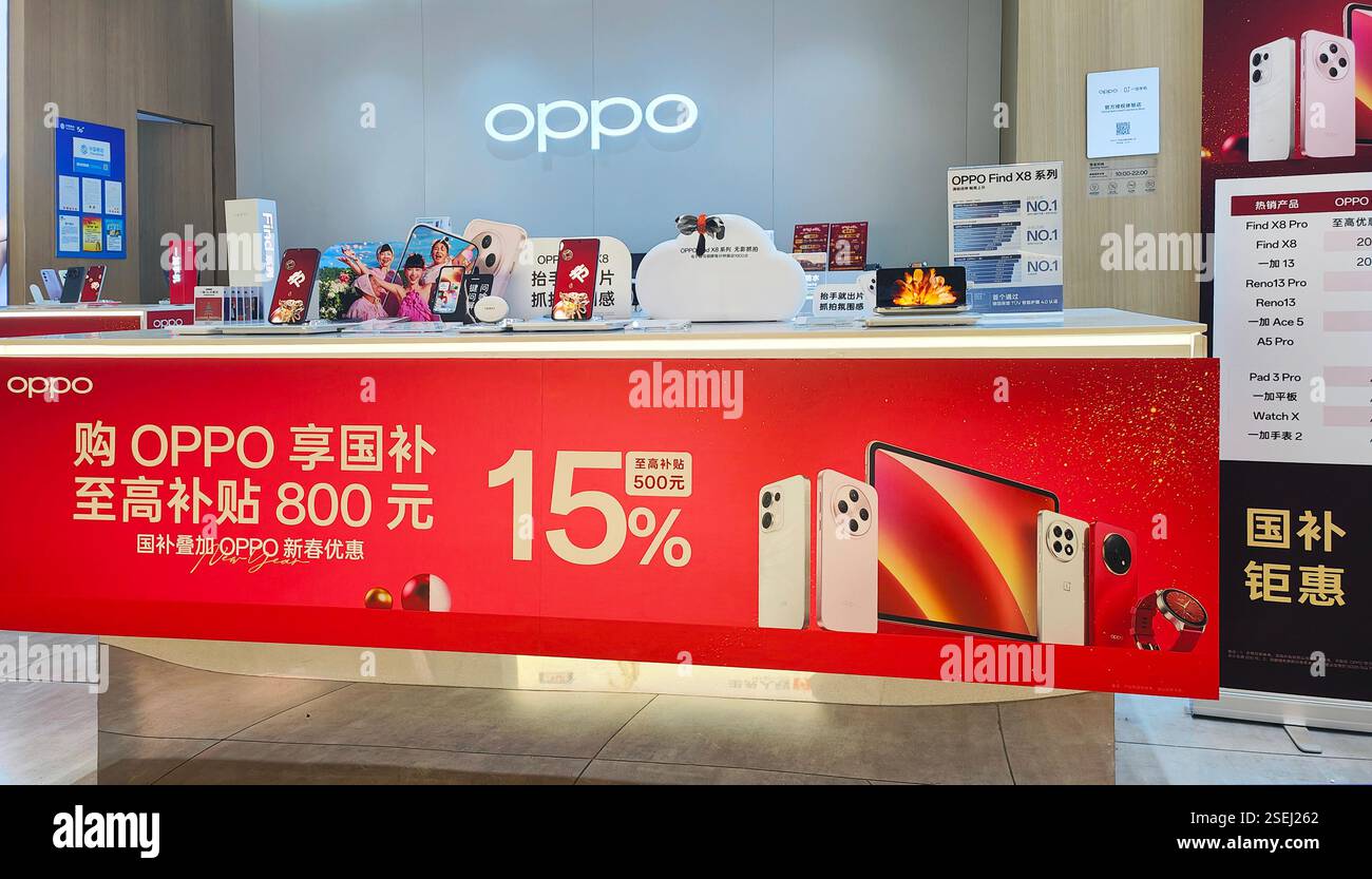SHANGHAI, CHINA - FEBRUARY 8, 2025 - An advertisement for state ...